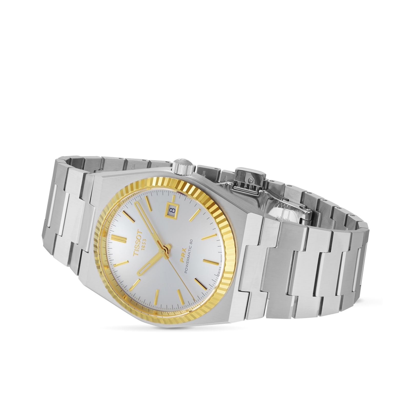 Tissot PRX Powermatic 80 35mm Steel and 18K Gold Bezel Unisex Watch ...