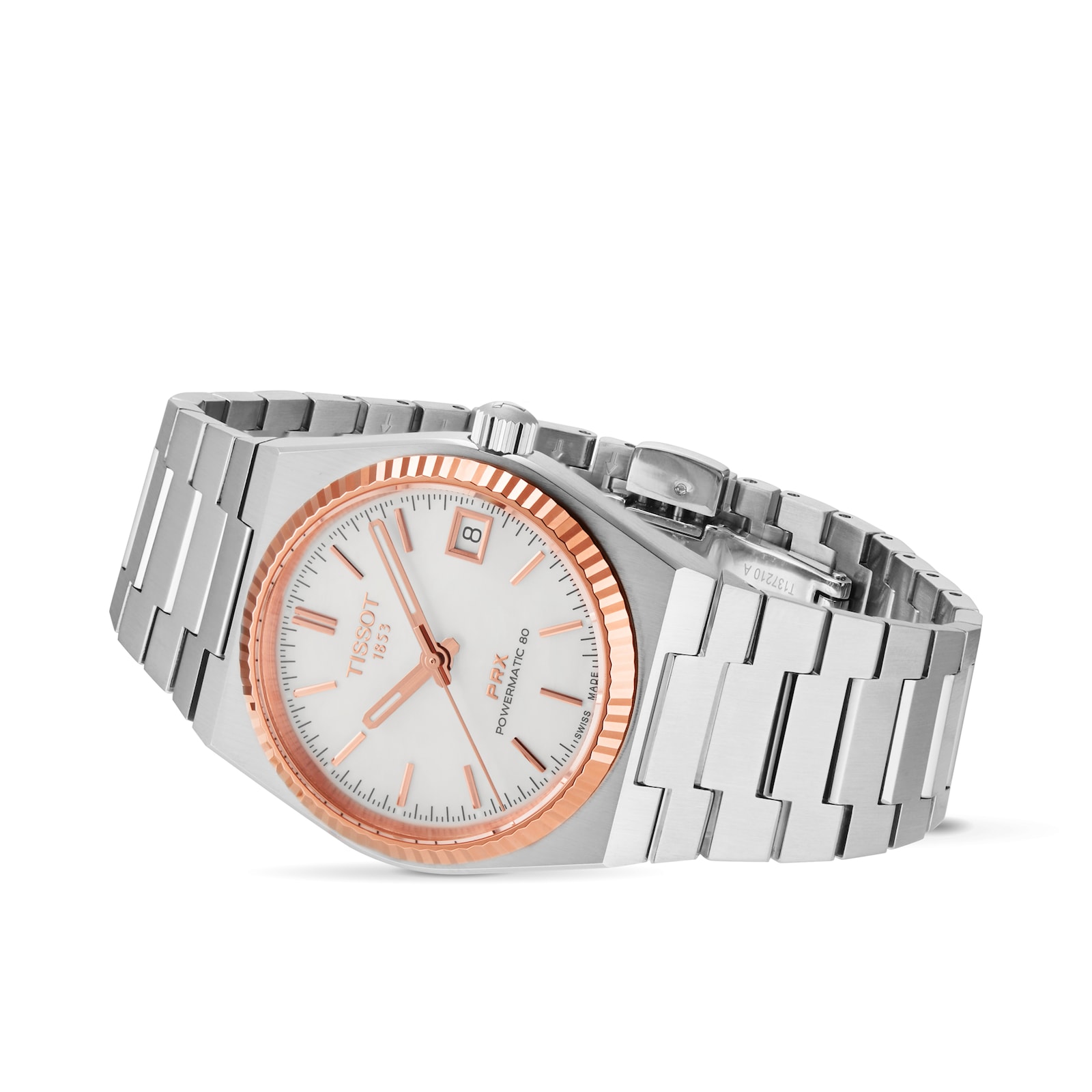 Tissot PRX Powermatic 80 35mm Steel and 18K Gold Bezel Ladies Watch ...