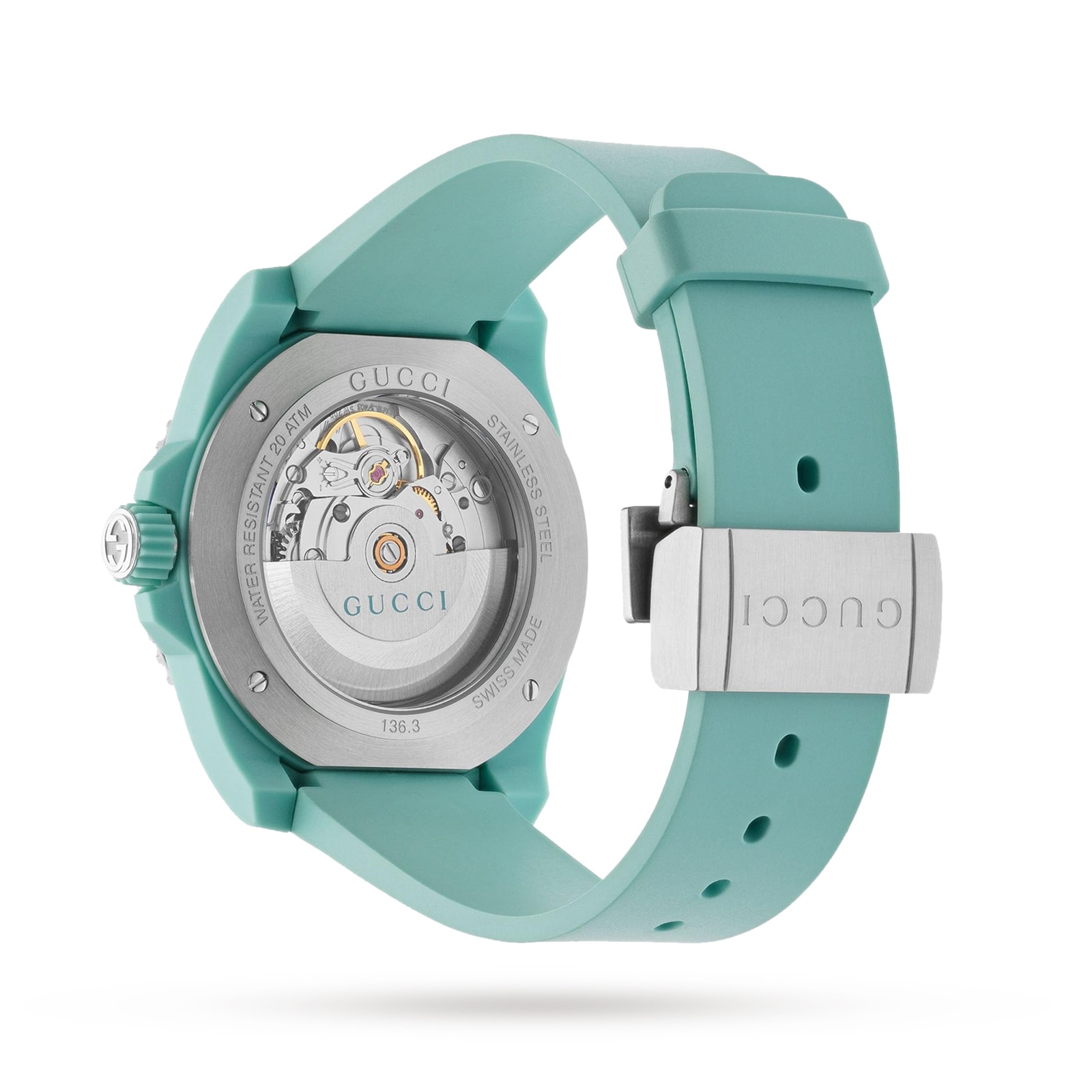 Gucci Dive Aquamarine Strap 40mm Unisex Watch YA136344 | Watches Of ...