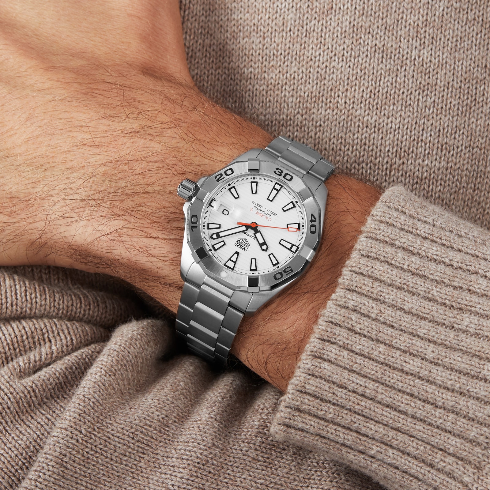 TAG Heuer Aquaracer Automatic 41mm Mens Watch White WBD2111.BA0928 ...