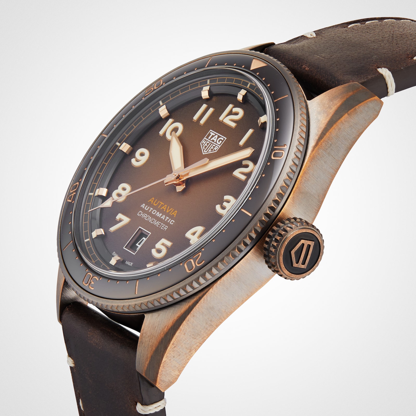 TAG Heuer Autavia Calibre 5 COSC 42mm Mens Watch WBE5191.FC8276 ...