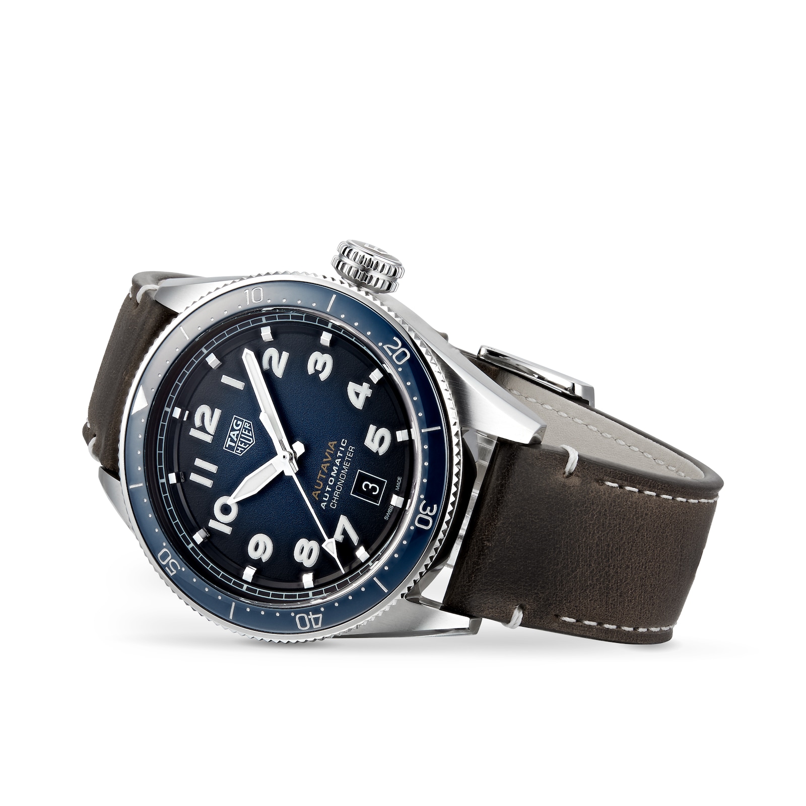 TAG Heuer Autavia Calibre 5 COSC 42mm Mens Watch WBE5116.FC8266 ...