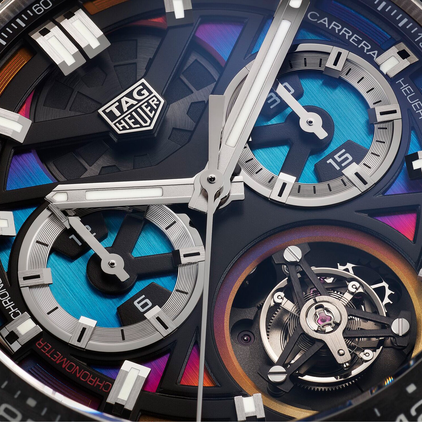 TAG Heuer Carrera Polychrome Tourbillon 45mm CAR5A8AF.FC6415 | Goldsmiths