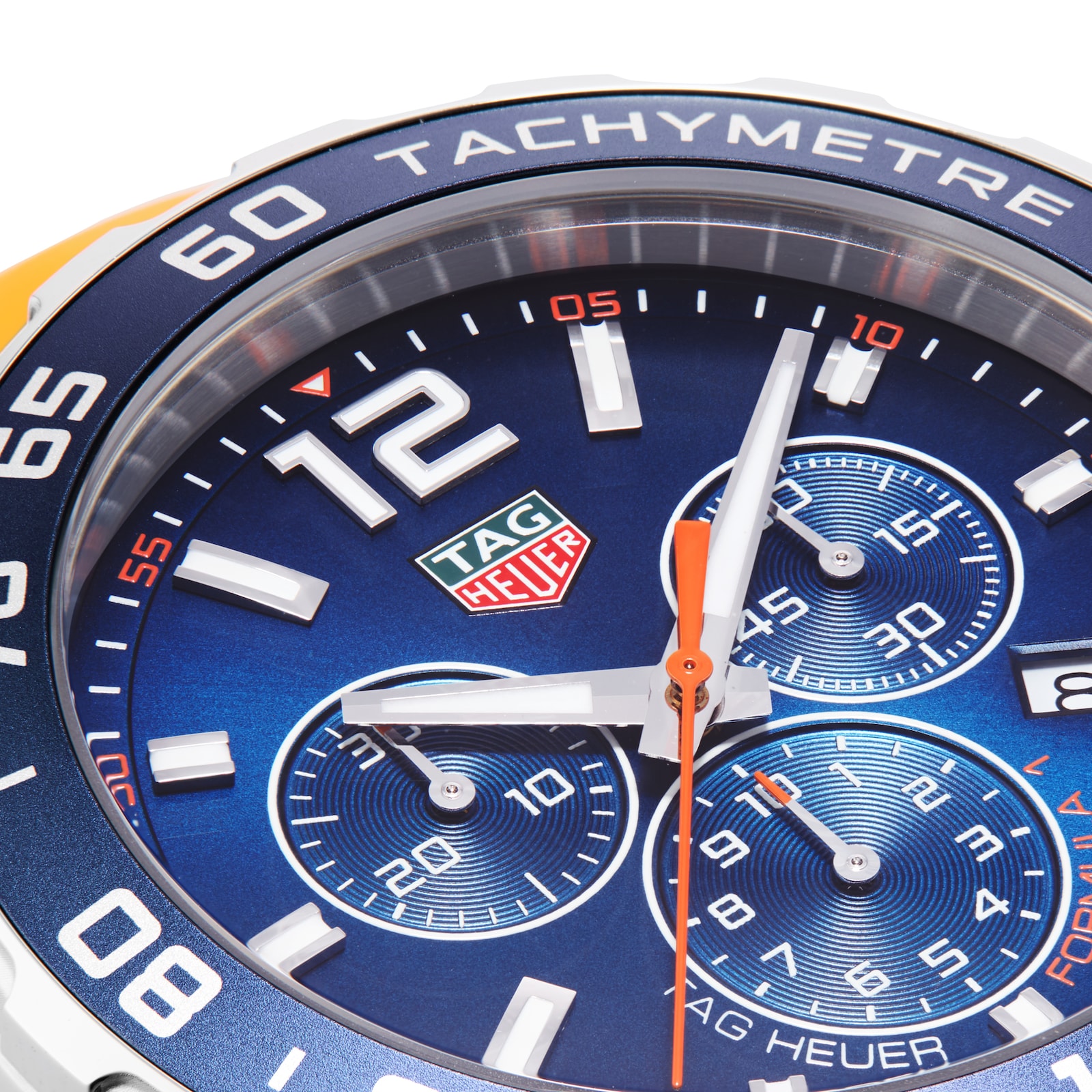 TAG Heuer Formula 1 Chronograph 43mm Mens Watch Orange Rubber Strap ...