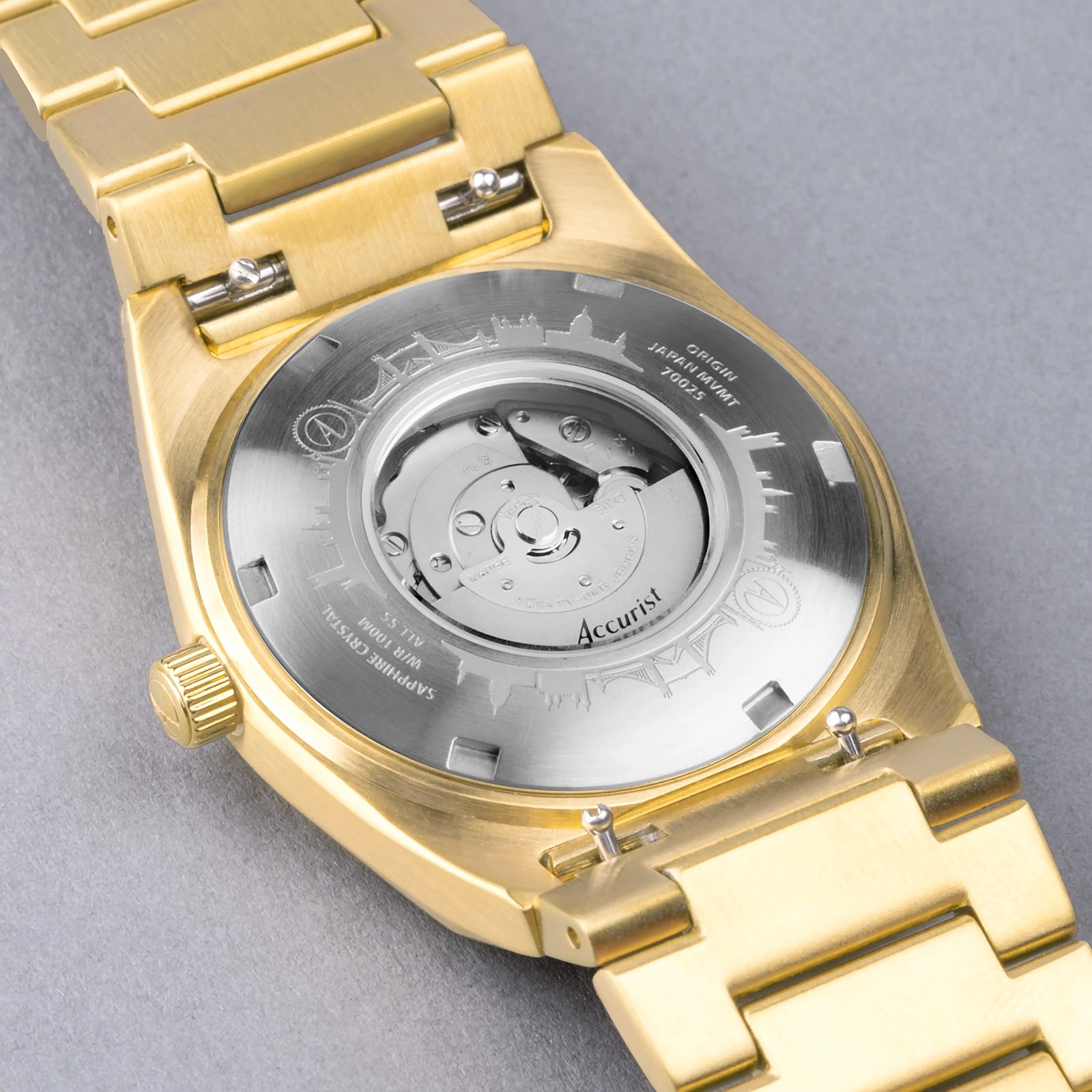 Accurist Origin White Stainless Steel Automatic 34mm Watch 70025 ...