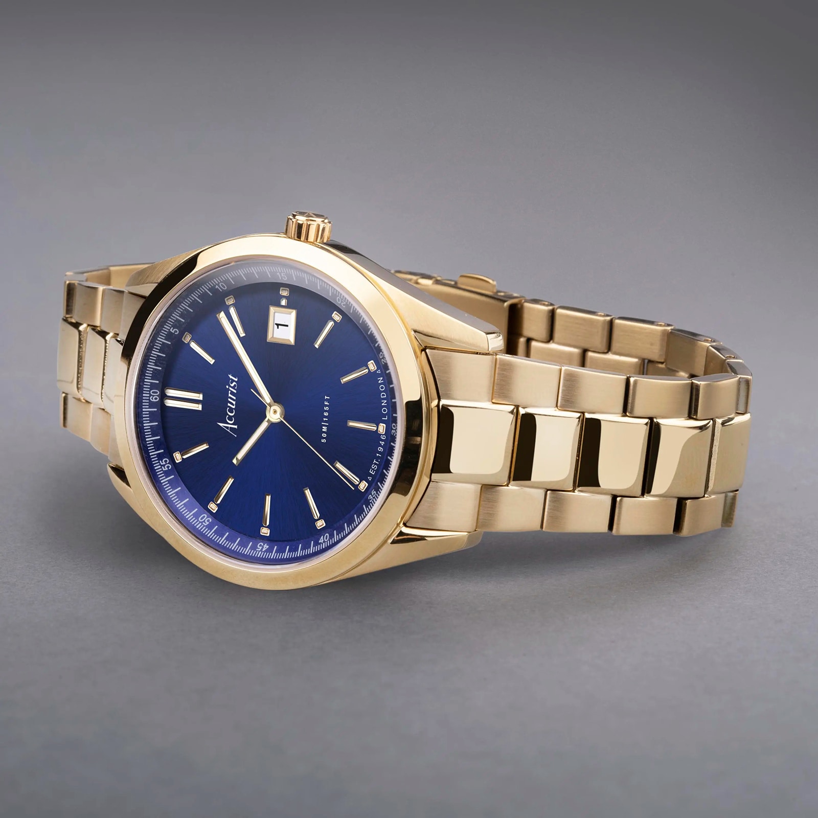 Accurist Everyday Gold Stainless Steel Bracelet 40mm Watch 74015 ...