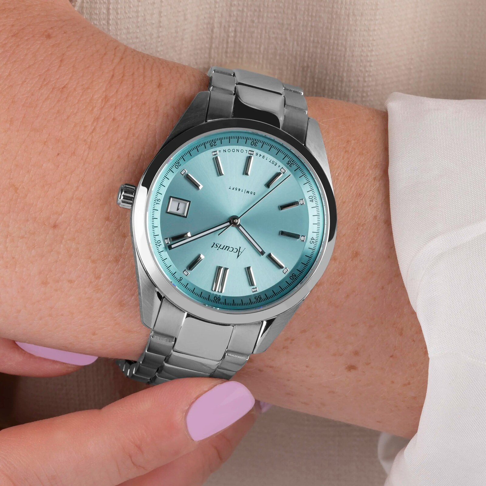Accurist Everyday Stainless Steel Bracelet 36mm Watch 74008 | Goldsmiths