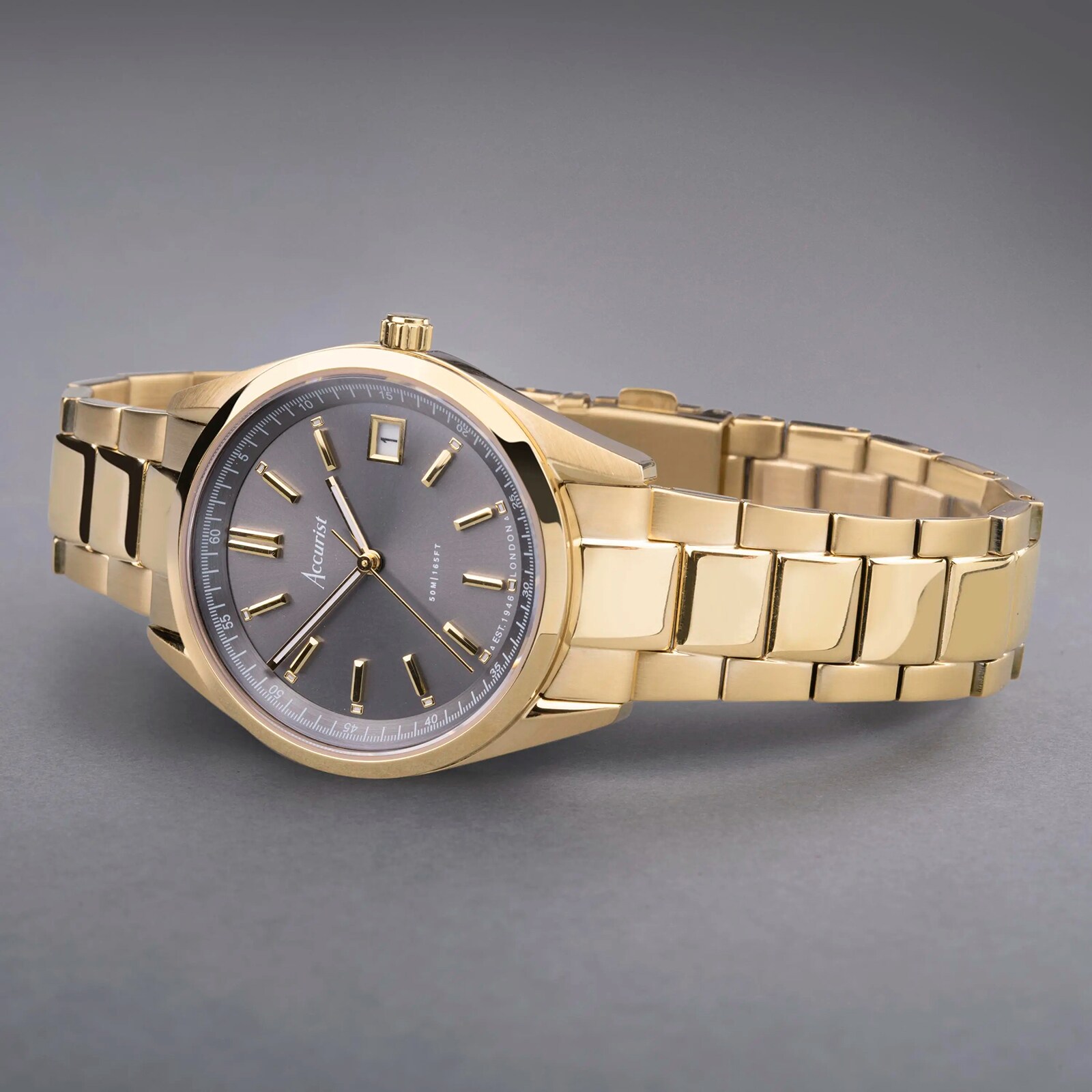 Accurist Everyday Gold Stainless Steel Bracelet 36mm Watch 74009 ...
