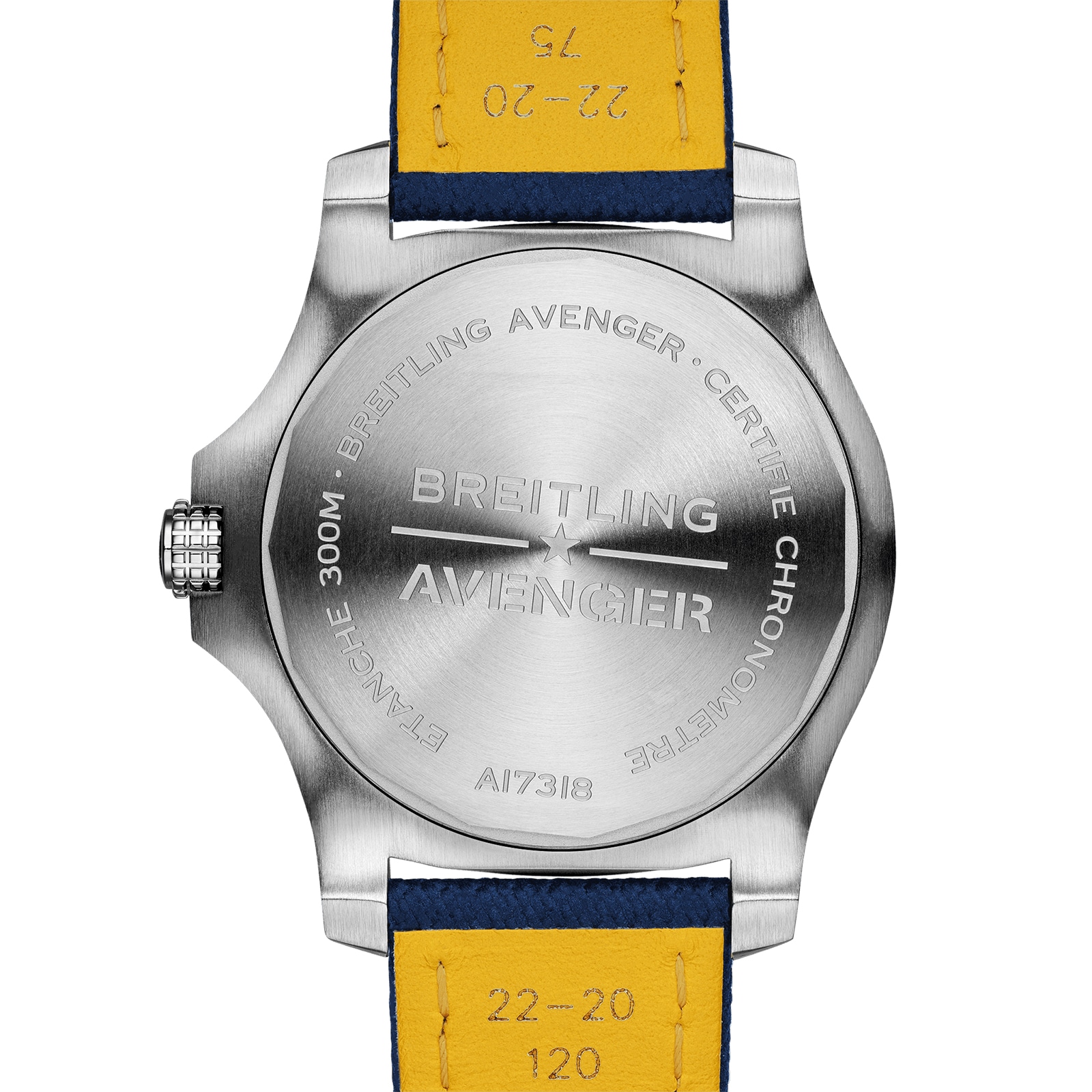 Breitling Avenger Automatic 43 Stainless Steel Leather Strap Watch ...