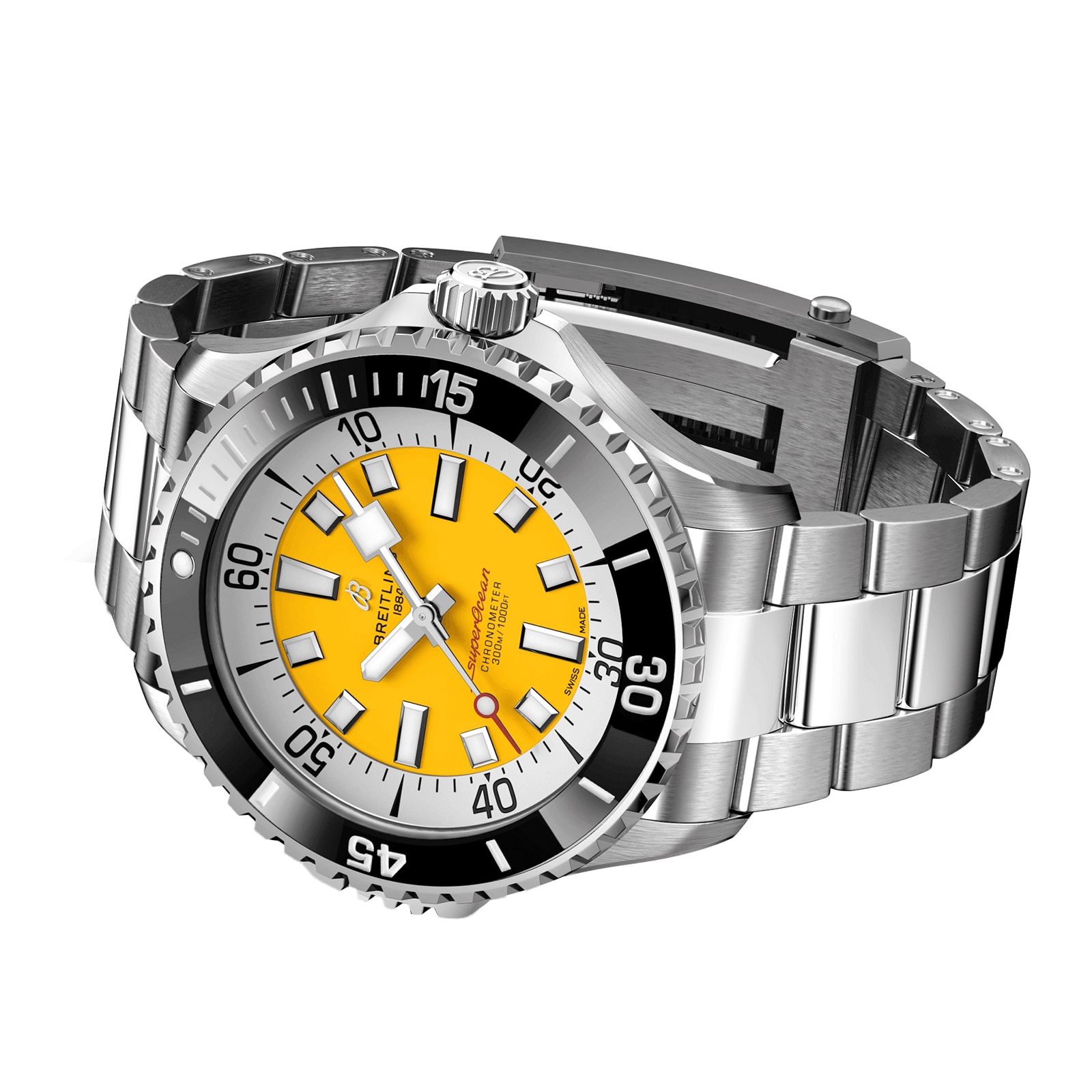 Breitling Superocean Automatic Code Yellow UK Edition 46mm Mens Watch ...