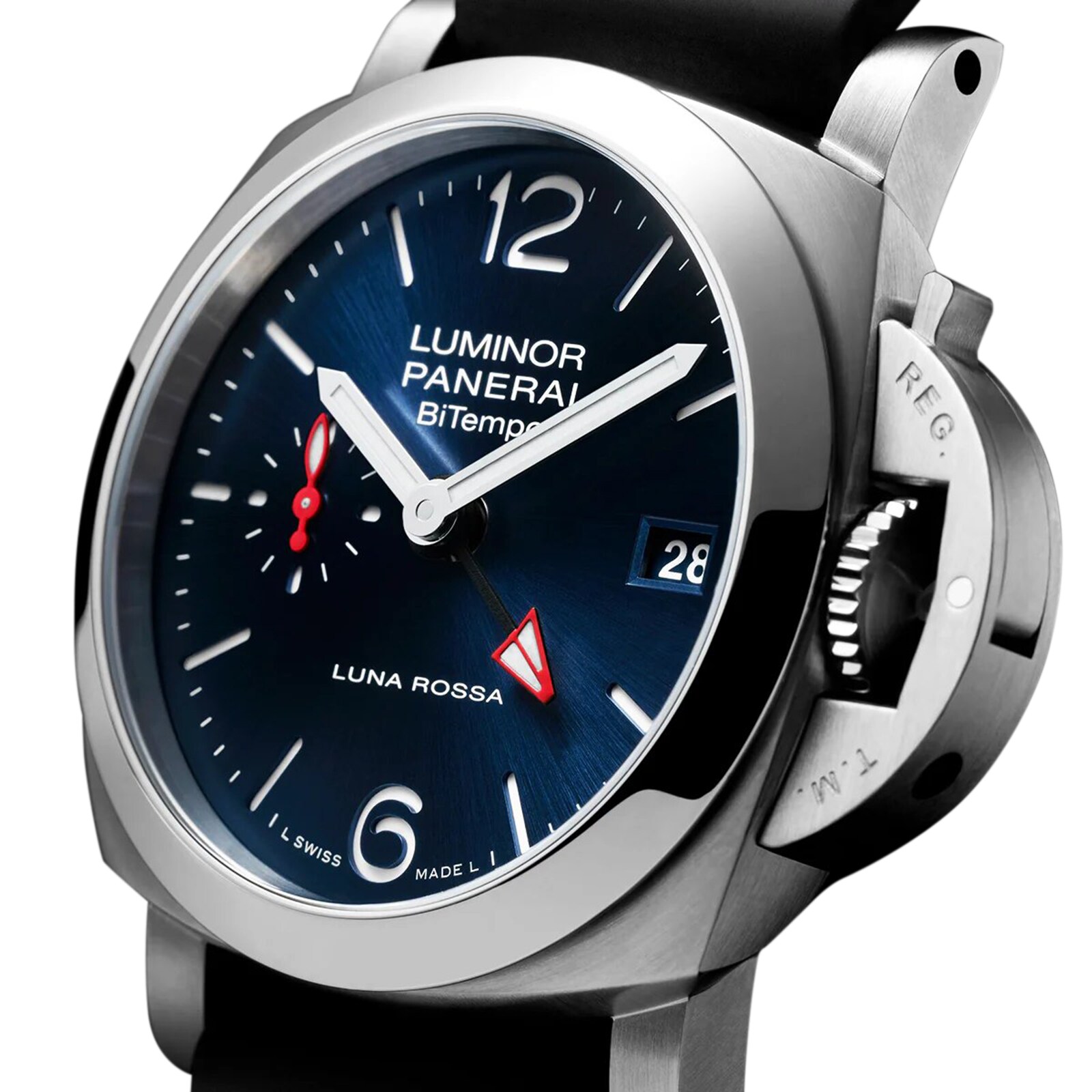 Panerai Luminor Quaranta BiTempo Luna Rossa 40mm Mens Watch Blue ...