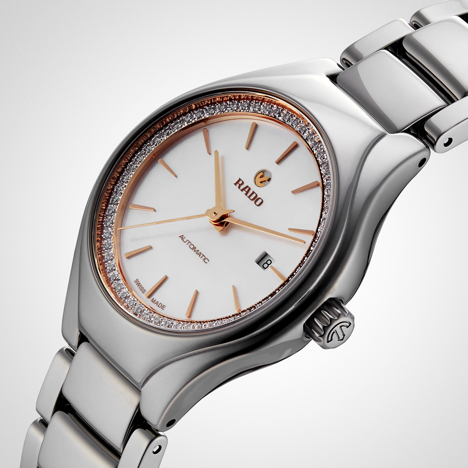 Rado True Automatic Diamonds 30mm Ladies Watch R27243852 | Goldsmiths