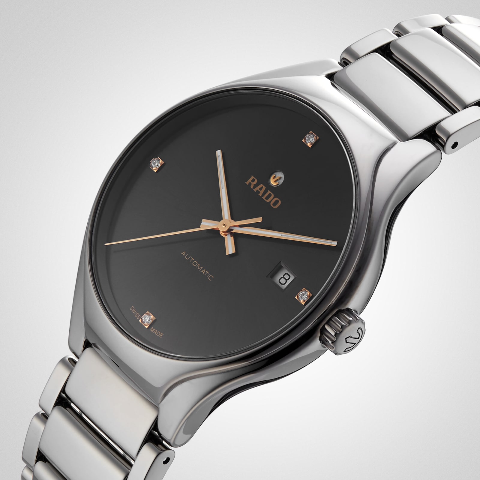 Rado True Automatic Diamonds 40mm Mens Watch R27057712 Goldsmiths