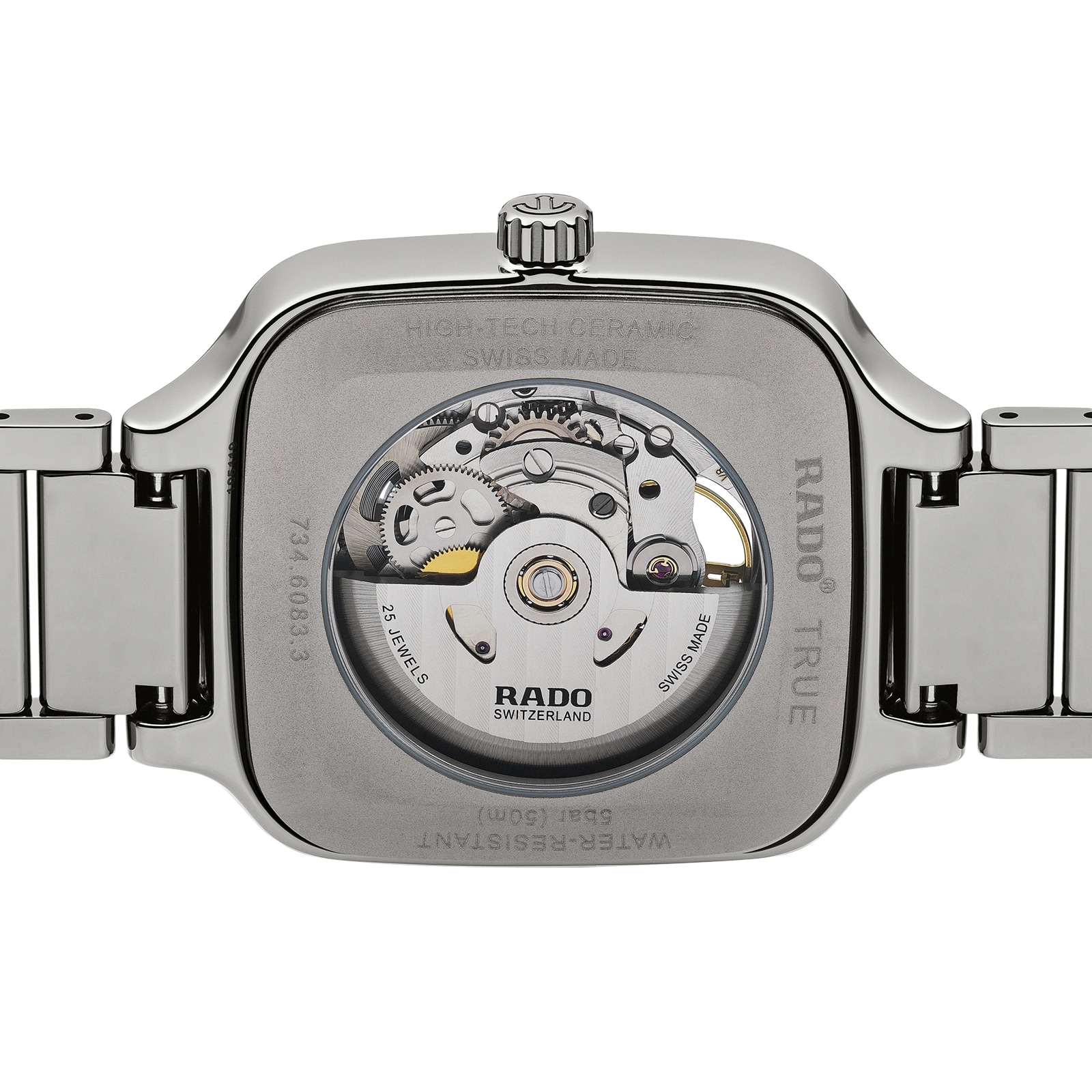Rado True Square Automatic Open Heart 38mm Mens Watch R27083202 ...