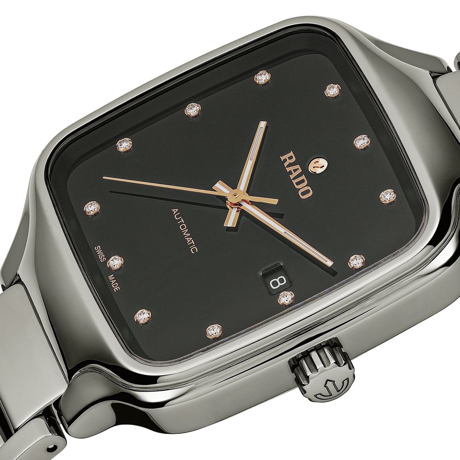 Rado True Square Automatic Diamonds 38mm Mens Watch R27077702 | Goldsmiths