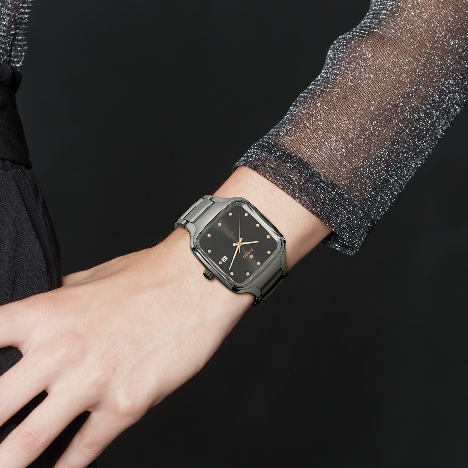 Rado True Square Automatic Diamonds 38mm Mens Watch R27077702 | Goldsmiths