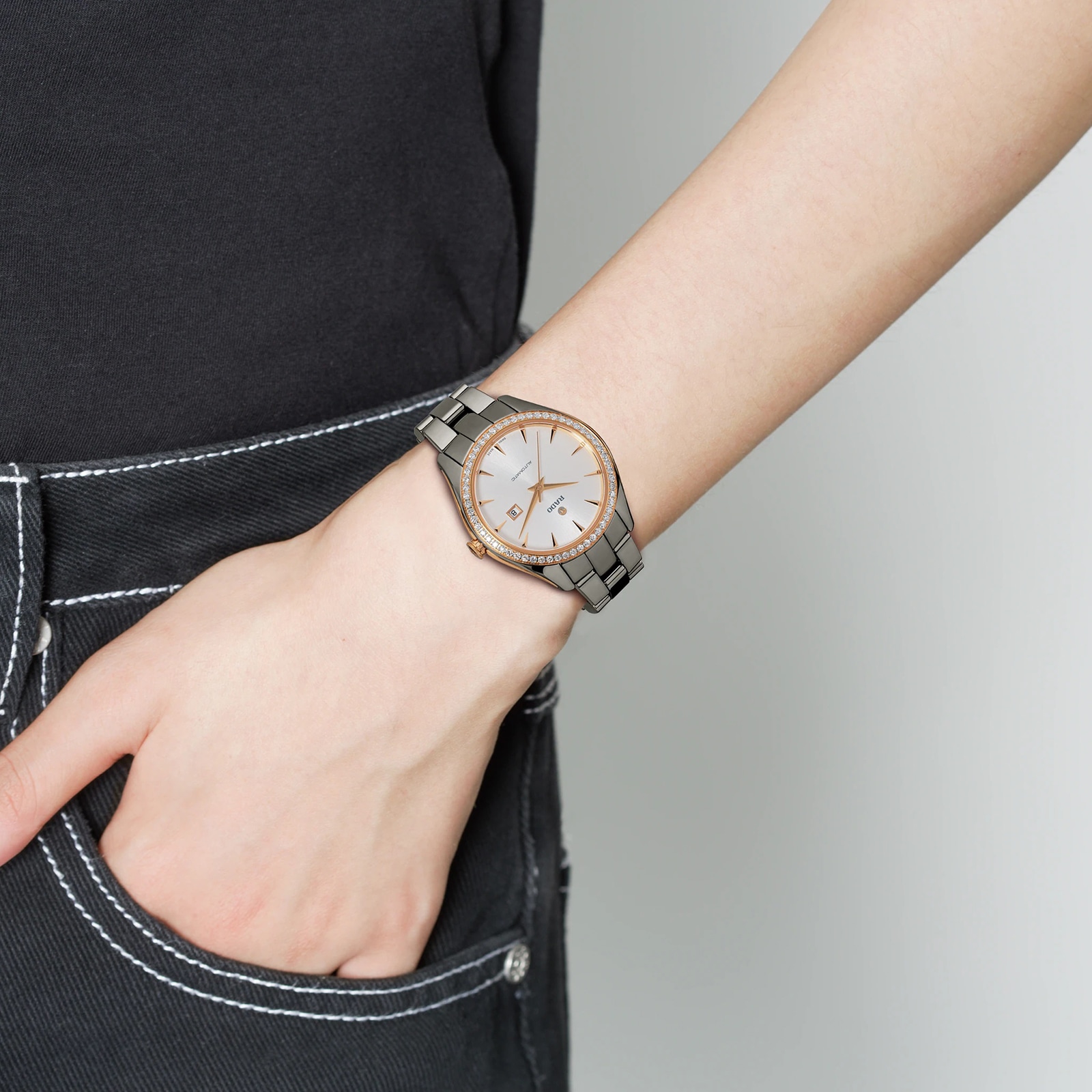 Rado HyperChrome Automatic Diamonds 36mm Ladies Watch R32052012 ...