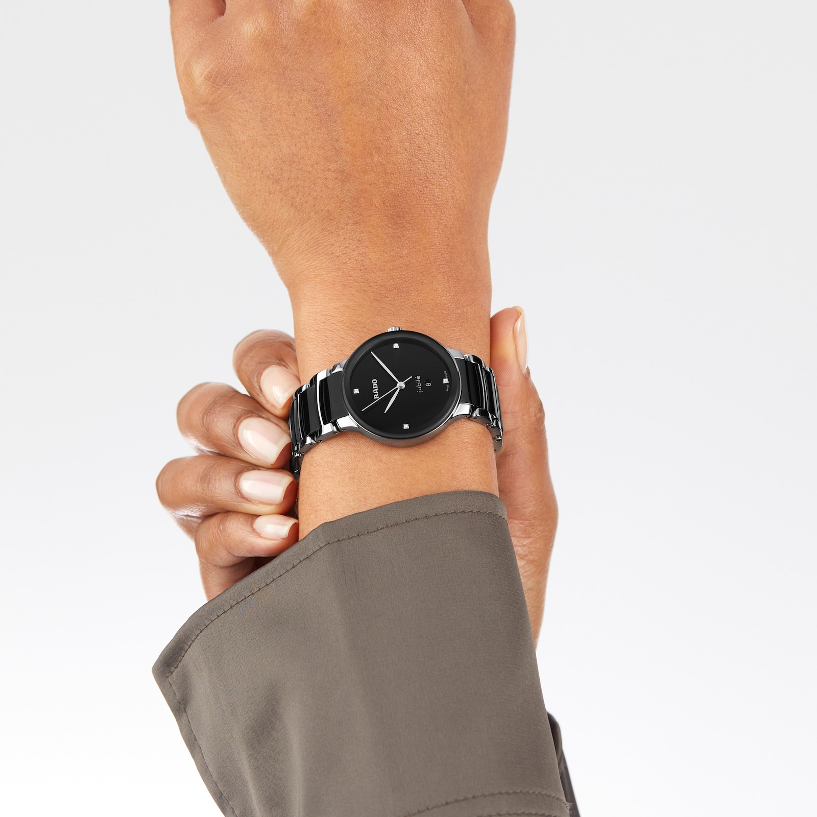 Rado Centrix 30.5mm Stainless Steel Ladies Watch Black R30026712 ...