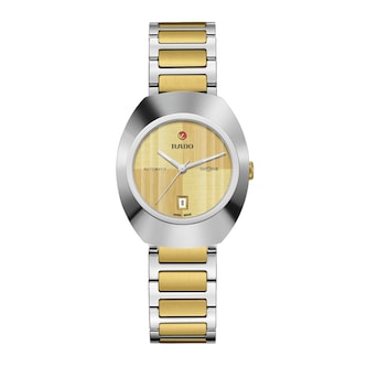Rado DiaStar 35mm Mens Watch Gold R12413493 | Goldsmiths