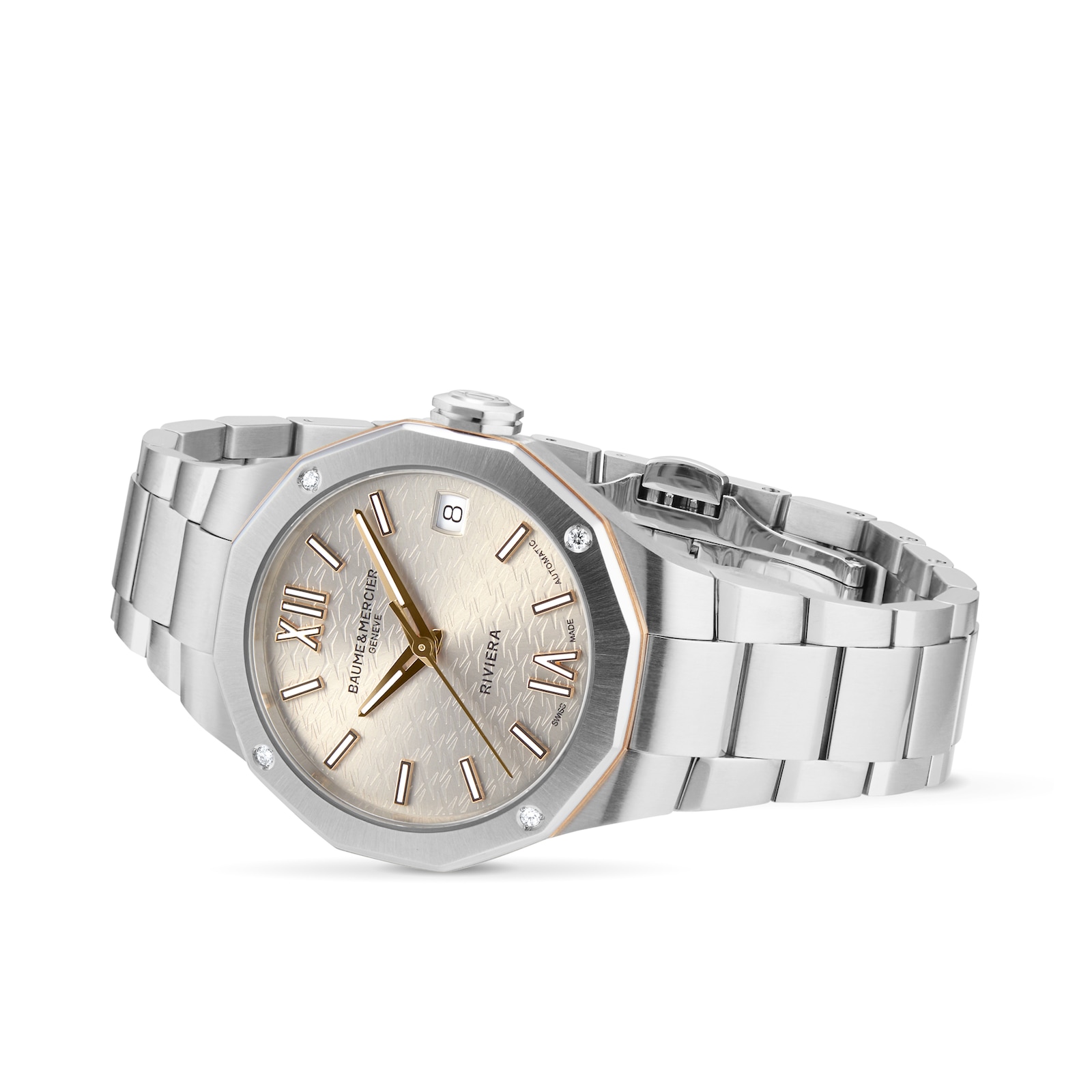 Baume & Mercier Riviera Automatic 33mm Ladies Watch Champagne BM0A10730 ...
