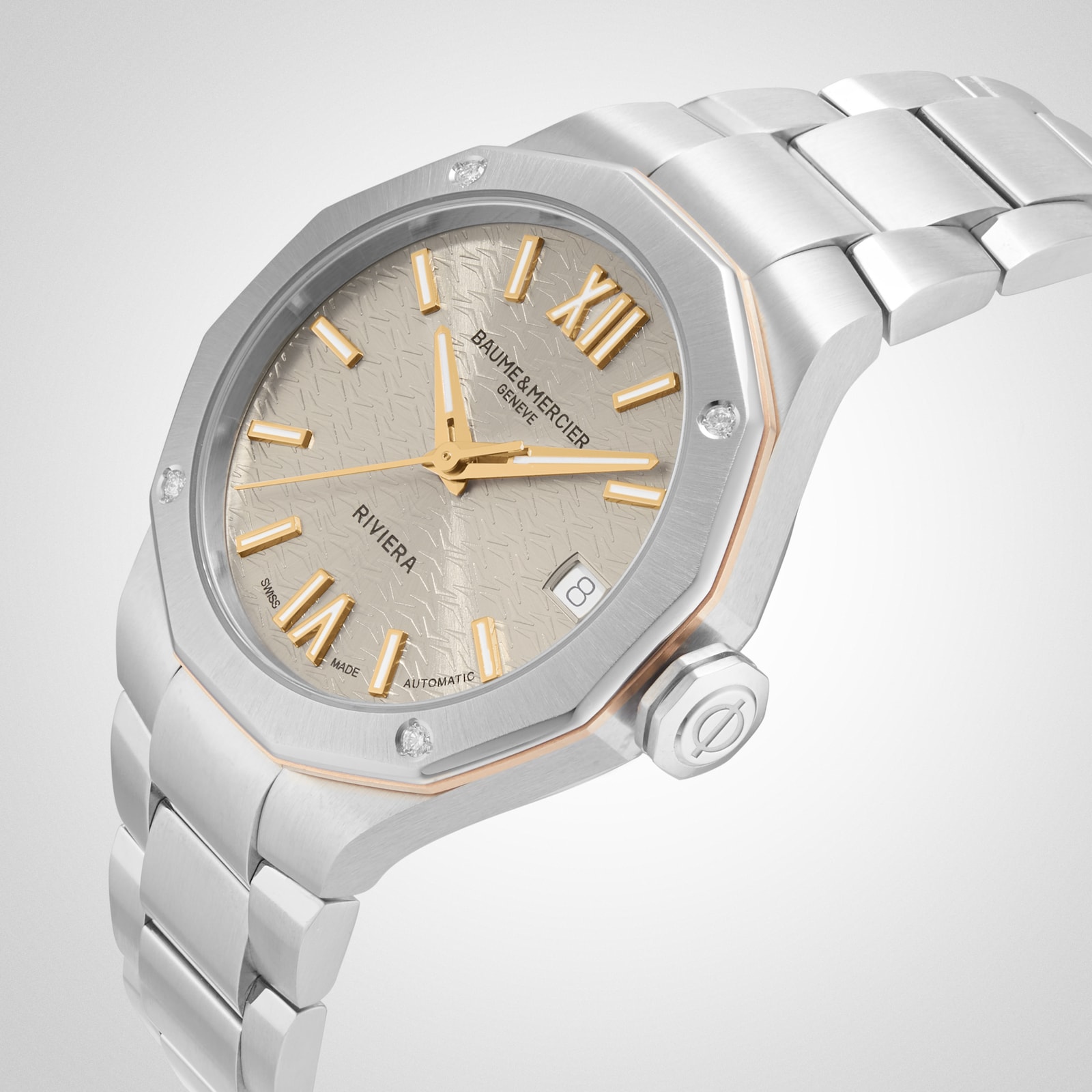 Baume & Mercier Riviera Automatic 33mm Ladies Watch Champagne BM0A10730 ...