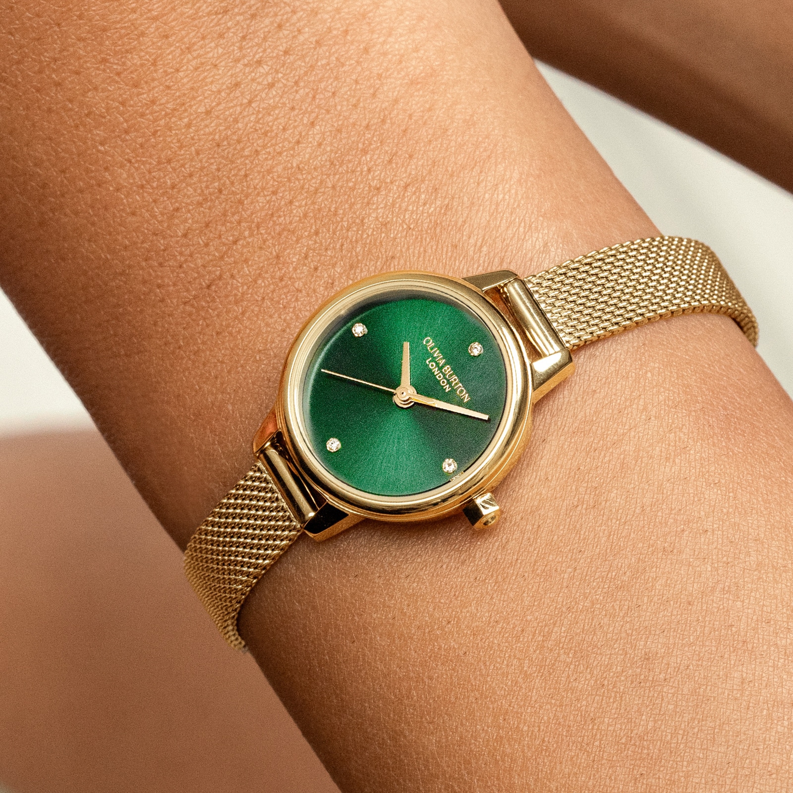 Olivia Burton Mini Classic 23mm Ladies Watch Green 24000246 | Goldsmiths