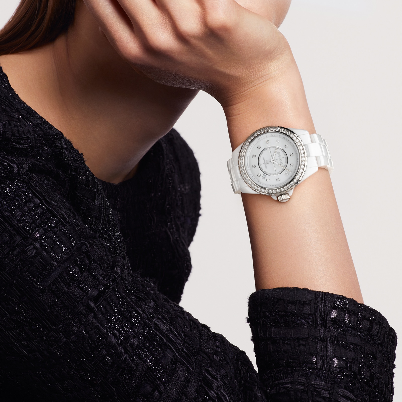 CHANEL J12 DIAMOND BEZEL WATCH CALIBRE 12.1, 38 MM H7189 | Mappin and Webb