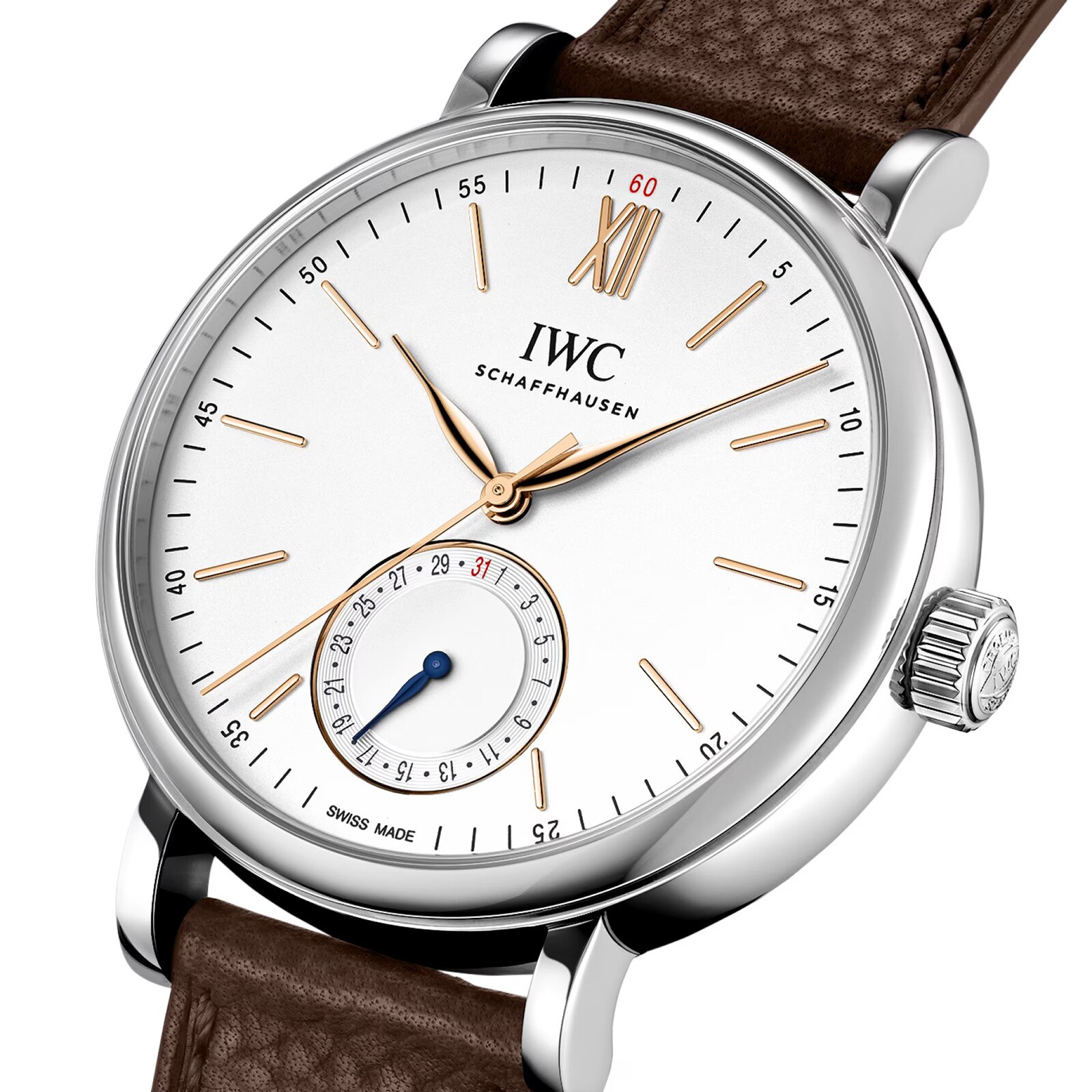 IWC Portofino Pointer Date 39mm Mens Watch White IW359201 | Watches Of Switzerland UK