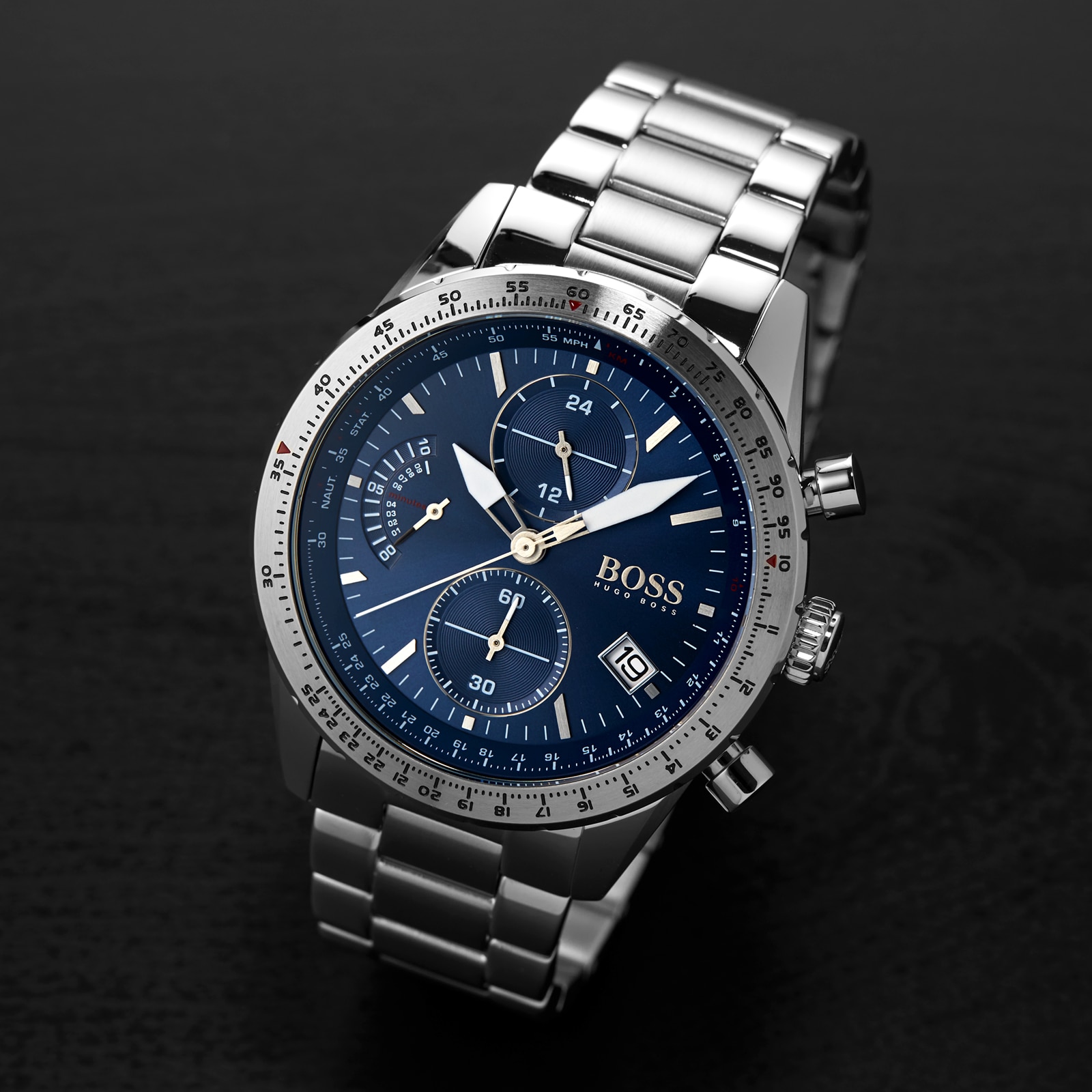 BOSS Pilot 44mm Mens Watch 1513850 | Goldsmiths