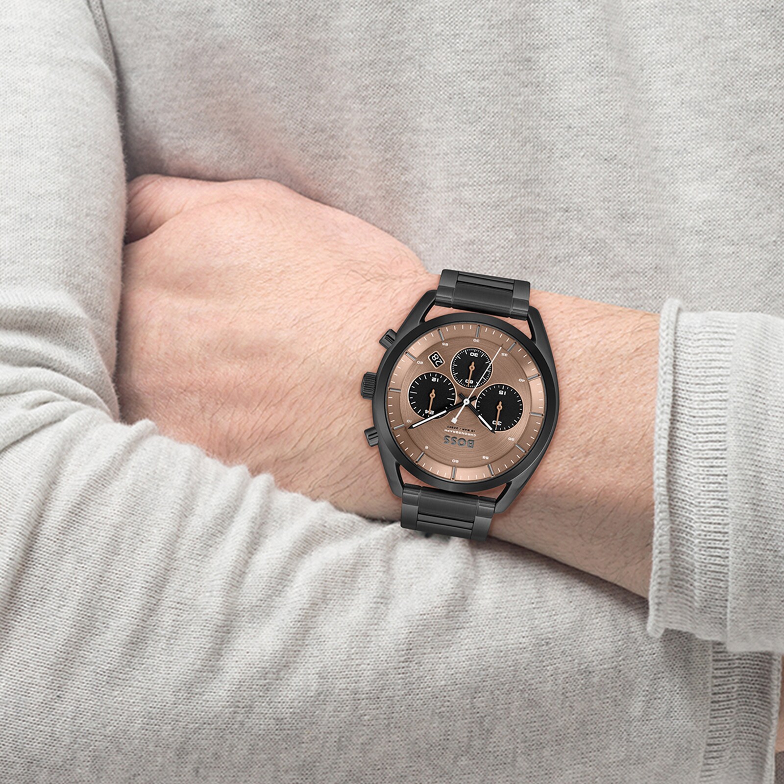 BOSS Top Black 44mm Mens Watch 1514095 | Goldsmiths