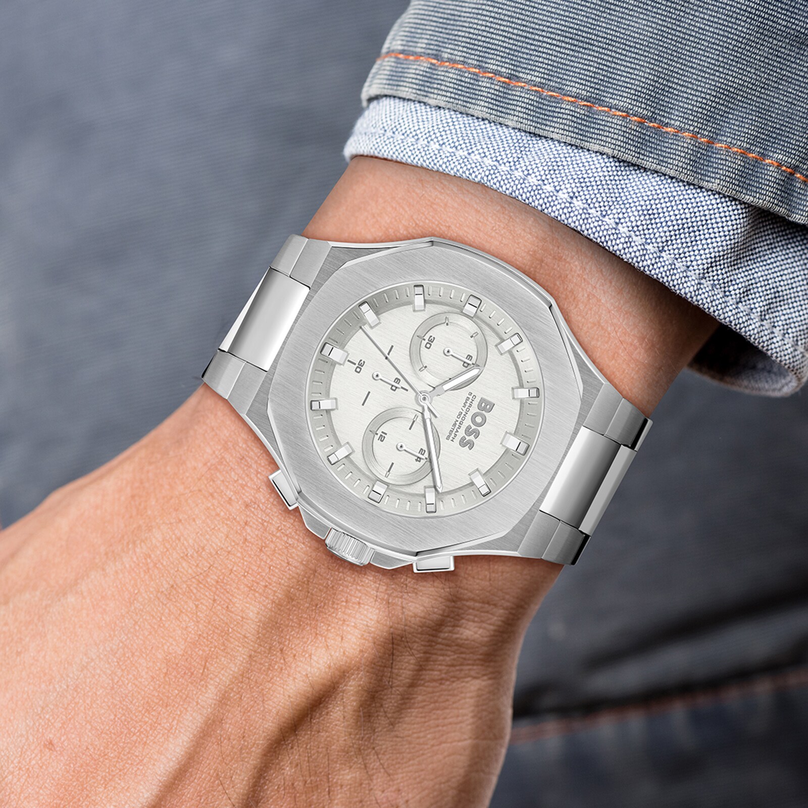 BOSS Taper Silver 45mm Mens Watch 1514087 | Goldsmiths