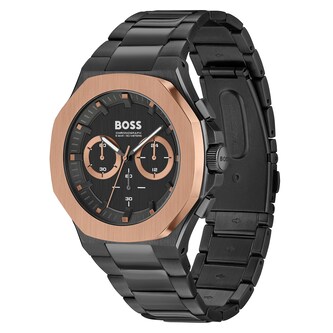 BOSS Taper Black 45mm Mens Watch 1514090 | Goldsmiths