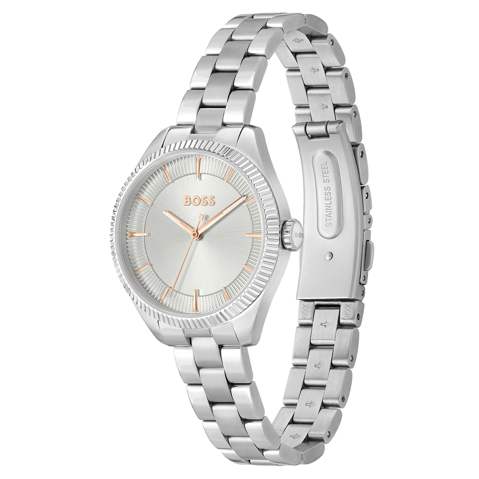 BOSS Sage Silver 32mm Ladies Watch 1502726 | Goldsmiths