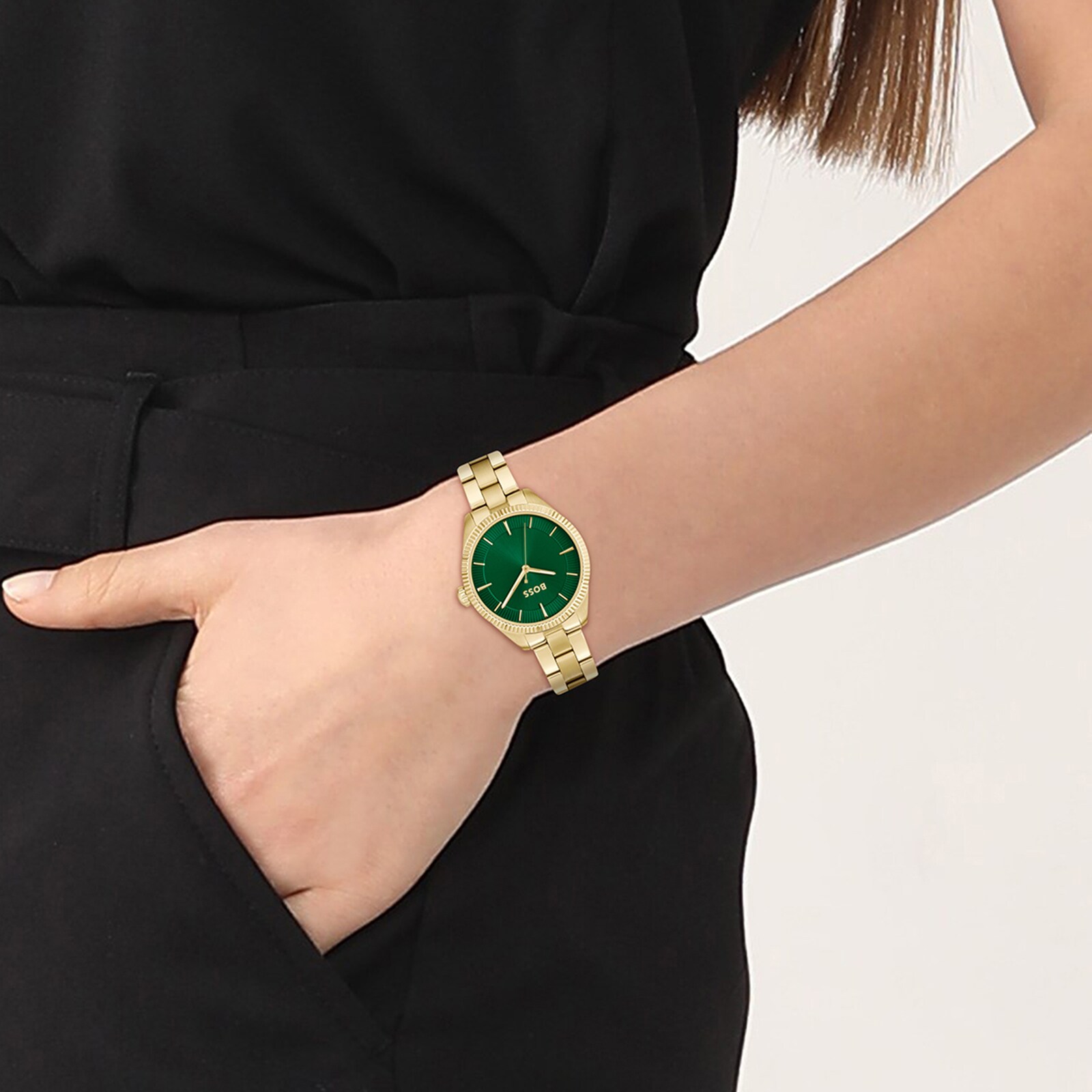 BOSS Sage Green 32mm Ladies Watch 1502729 | Goldsmiths