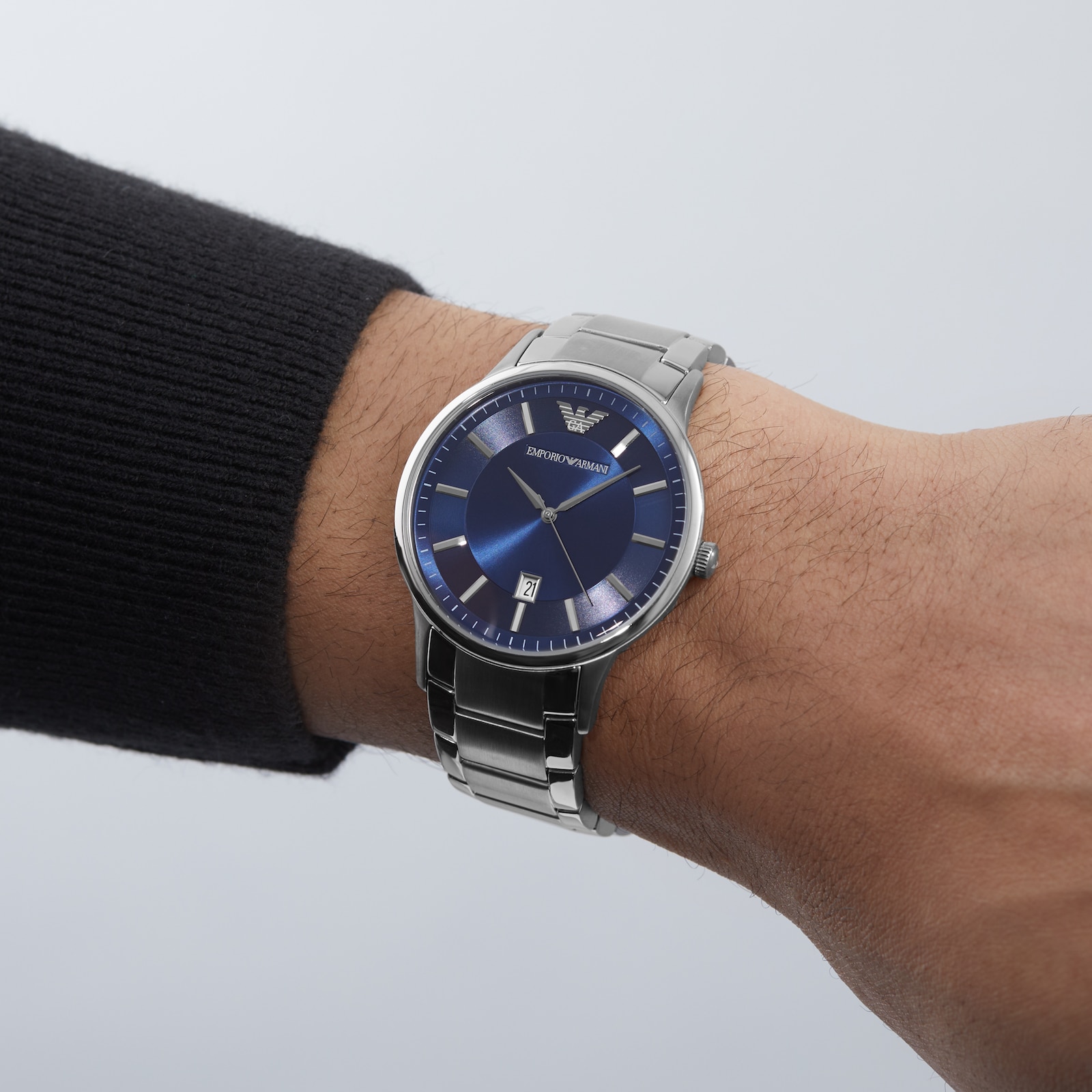 Emporio Armani Renato Mens Watch 43mm Blue AR11180 | Goldsmiths