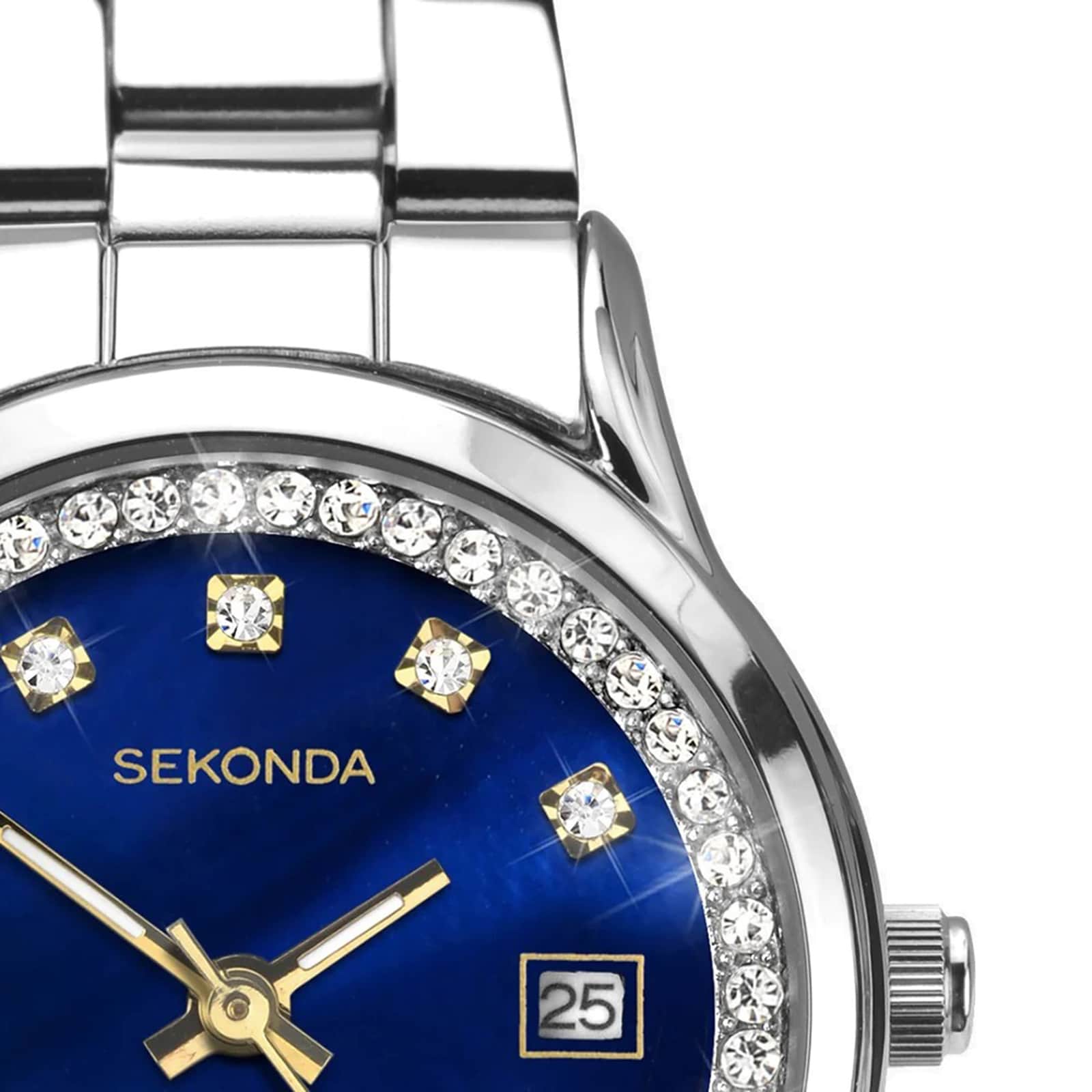Sekonda Catherine Midnight Star Crystal 27mm Ladies Watch Blue 2147 ...