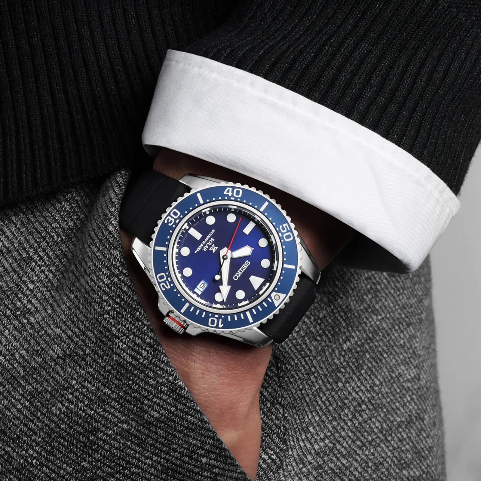 Seiko Prospex Solar Diver 43mm Mens Watch SNE593P1 | Watches Of ...