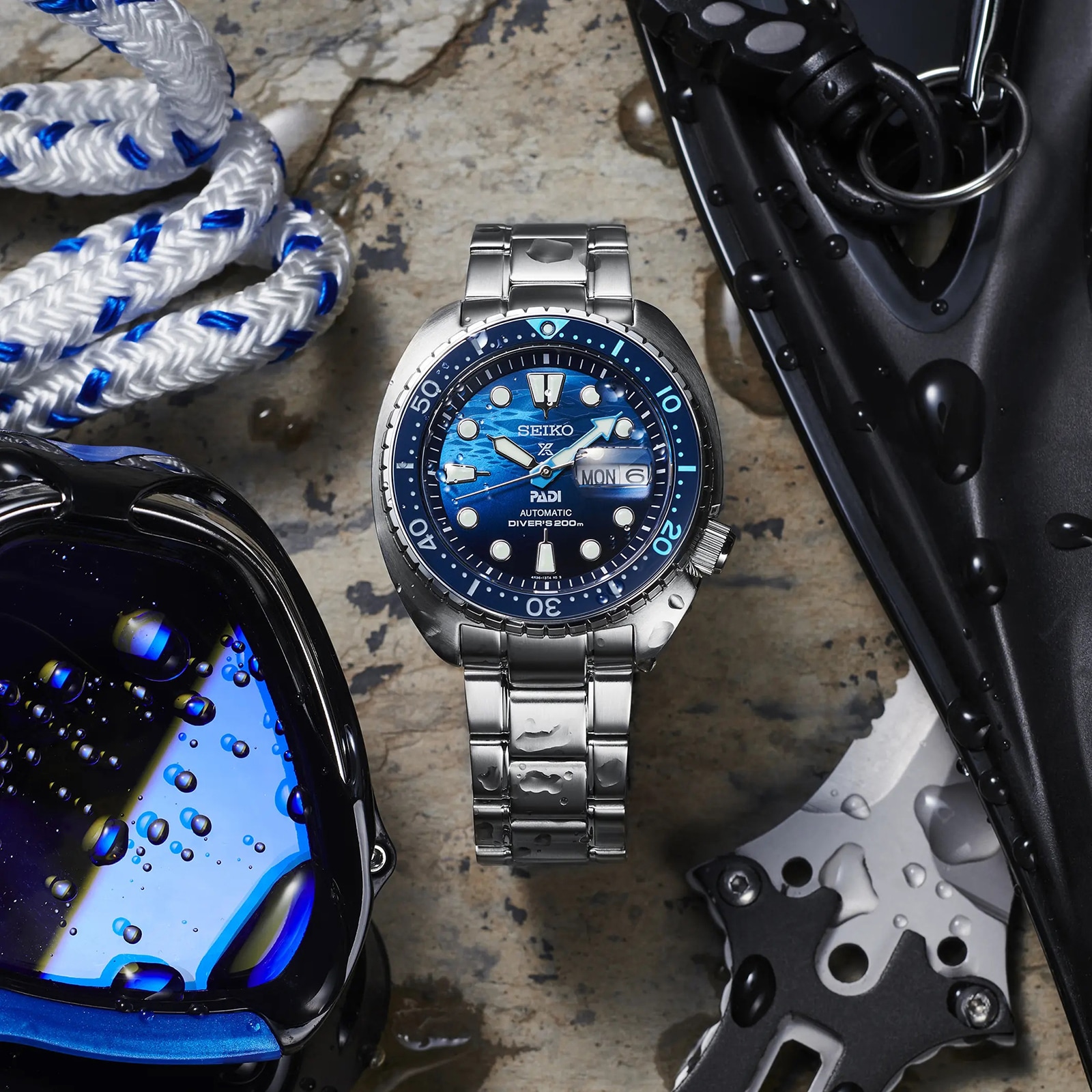 Seiko Prospex Diver's 'Great Blue' Turtle Scuba PADI Special Edition ...