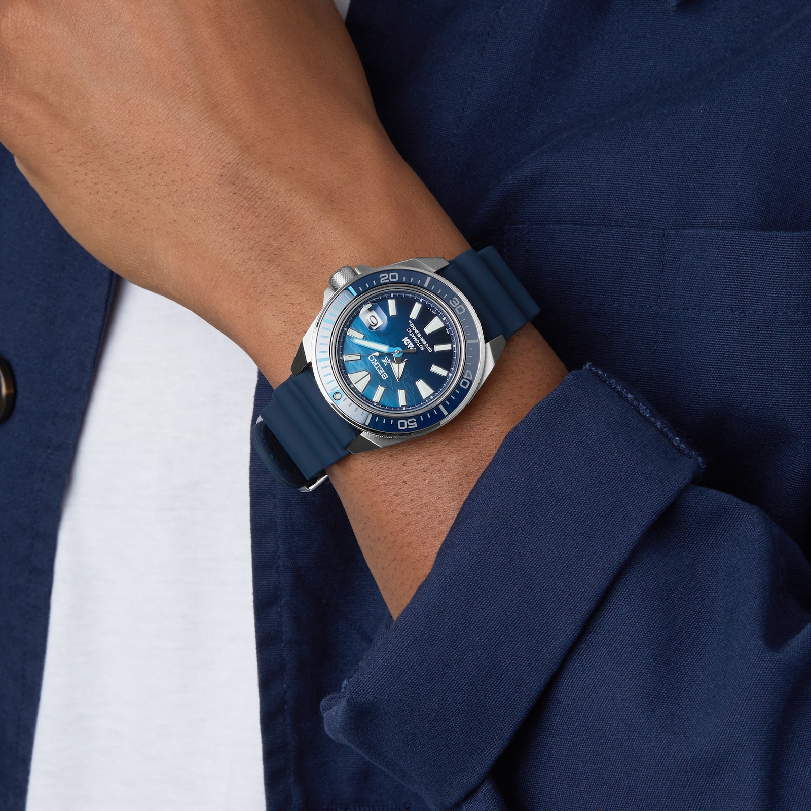 Seiko Prospex Diver's 'Great Blue' Samurai Scuba PADI Special Edition ...