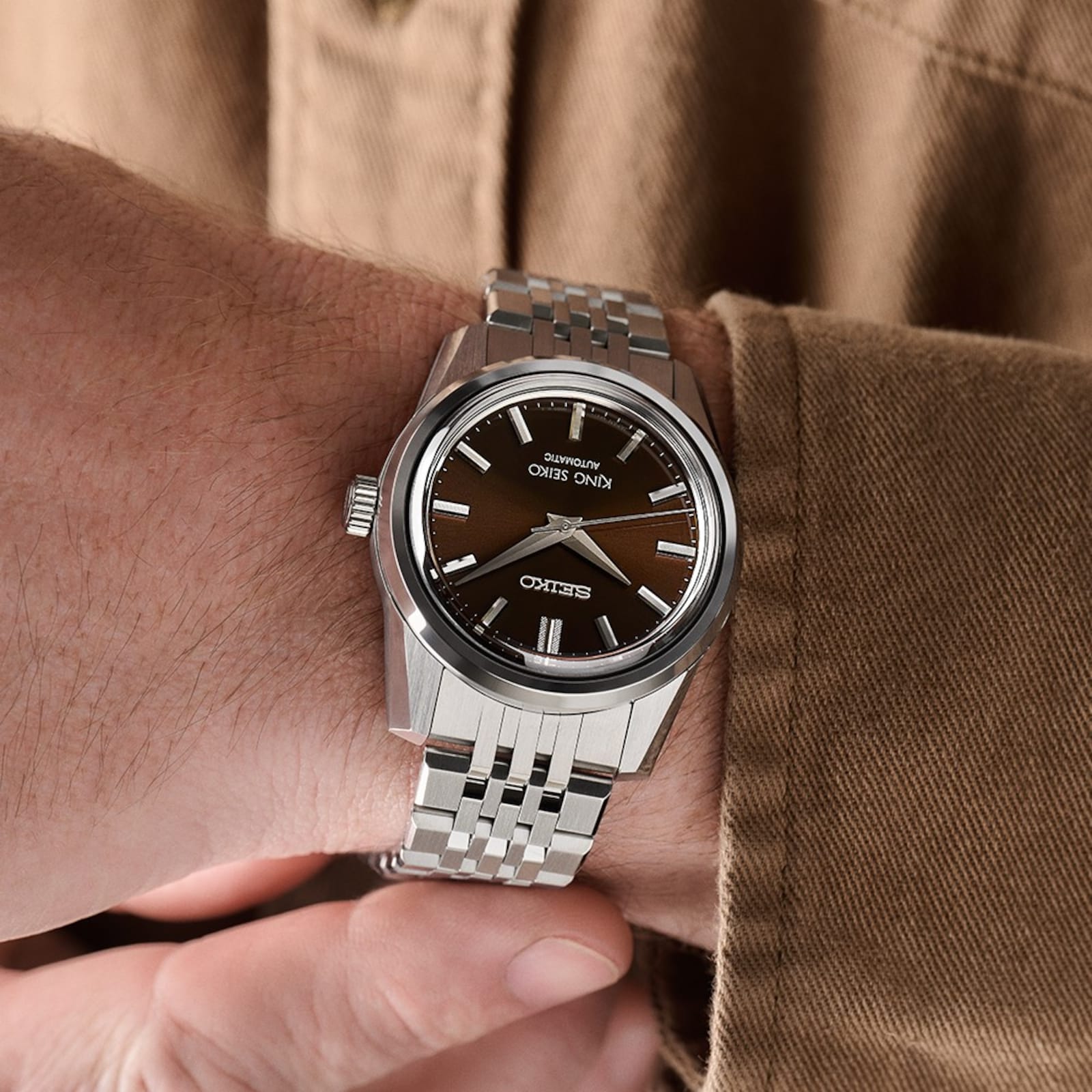 Seiko Prospex King Seiko 37mm Brown SPB285J1 | Goldsmiths