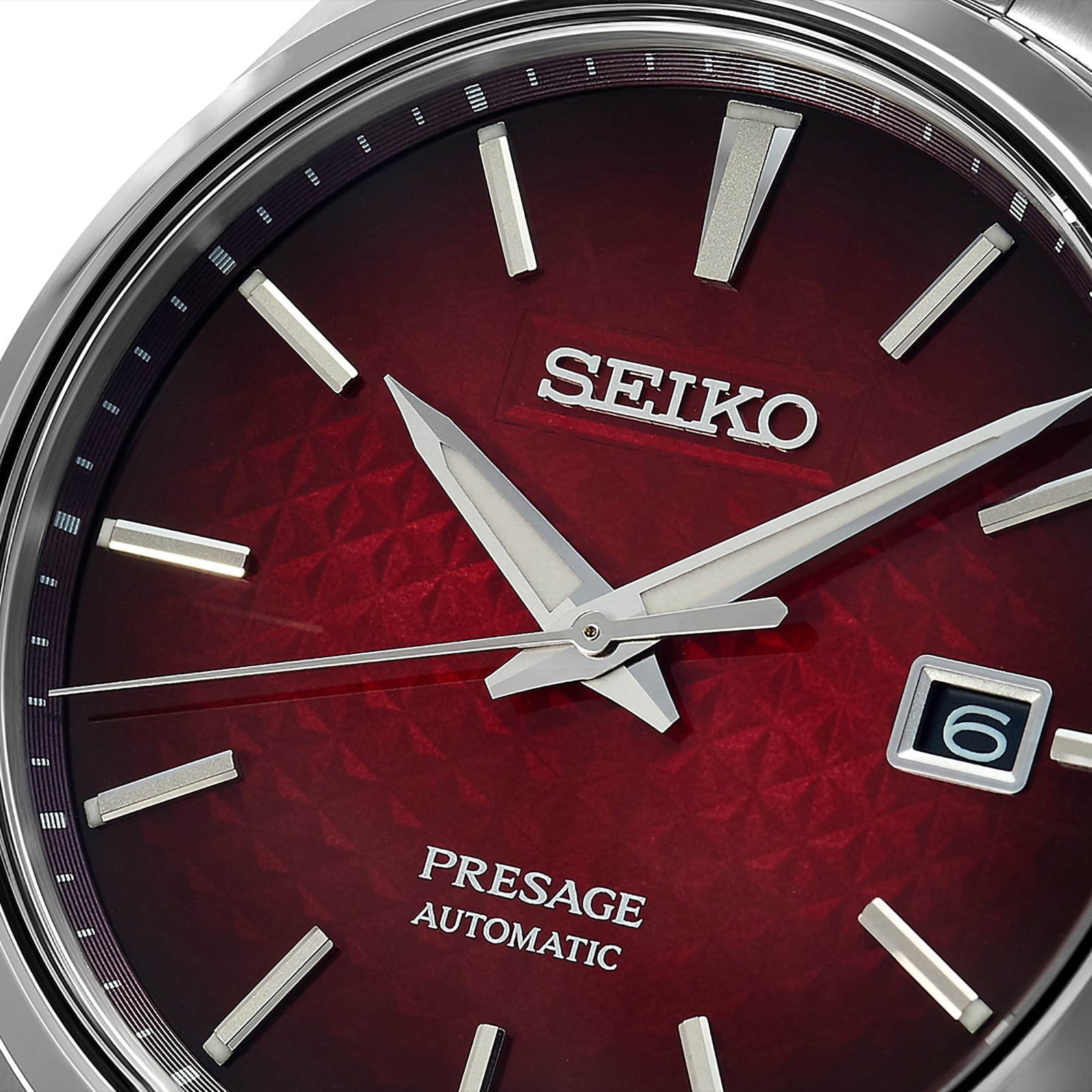 Seiko Presage Sharp Edged Red 39mm Mens Watch SPB227J1 | Goldsmiths
