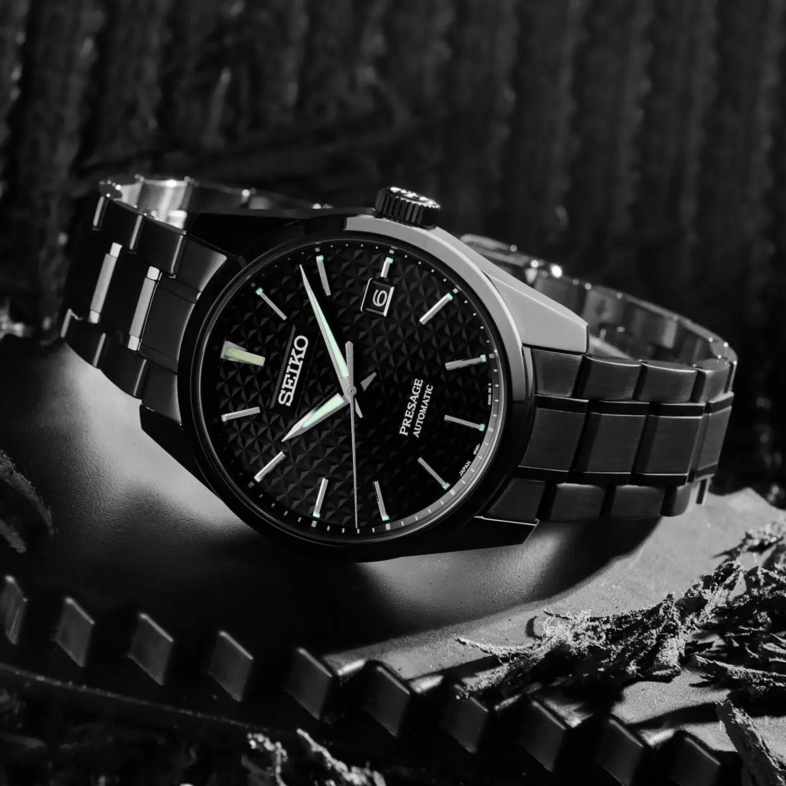 Seiko Presage Sharp Edged Series Black 39mm Mens Watch SPB229J1 ...