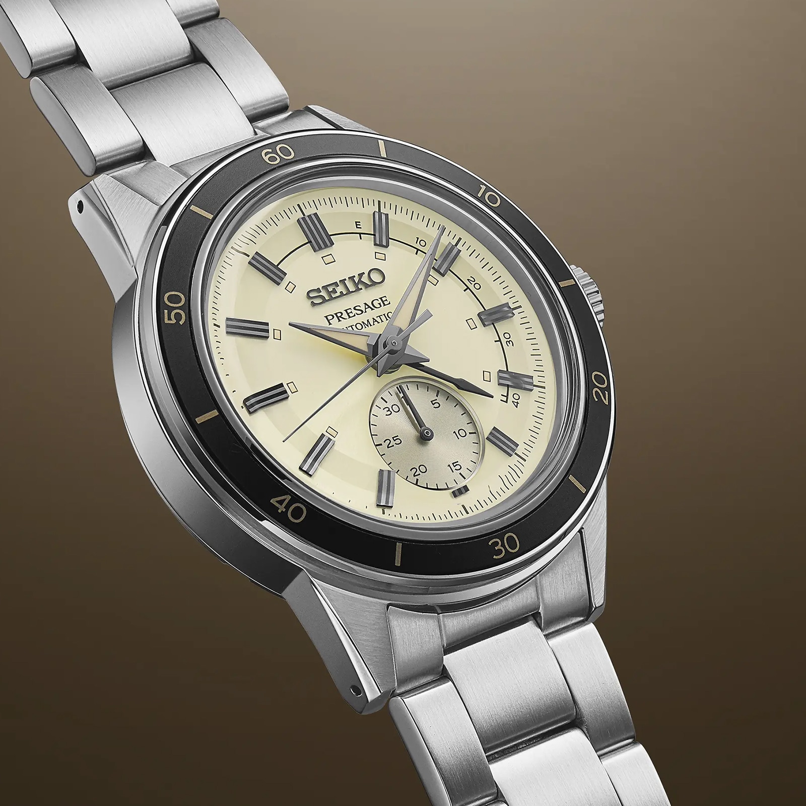 Seiko Presage Style 60s Cream 41mm Mens Watch SSA447J1 | Goldsmiths