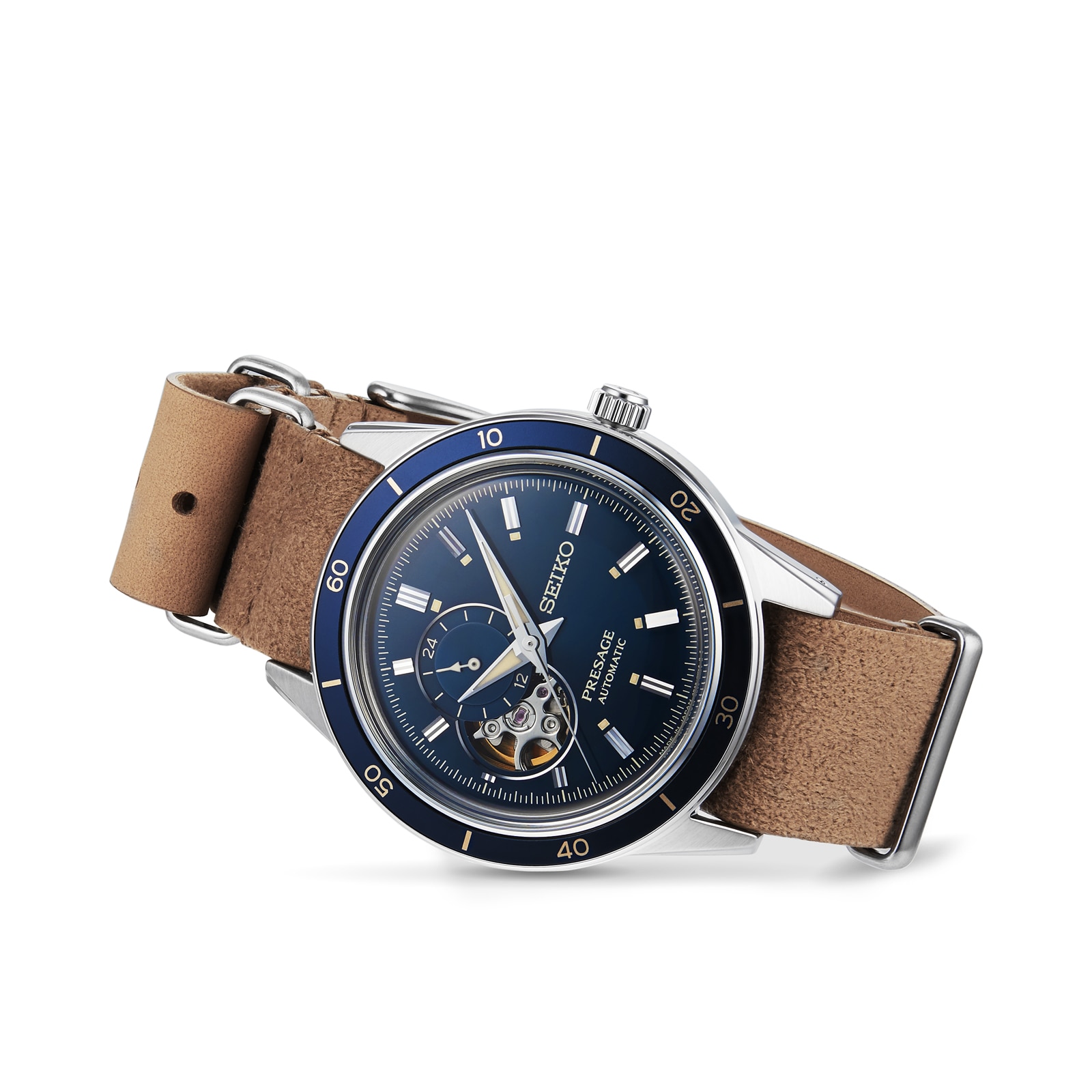 Seiko Presage Style 60s ‘Denim’ 40.8mm Mens Watch SSA453J1 | Goldsmiths