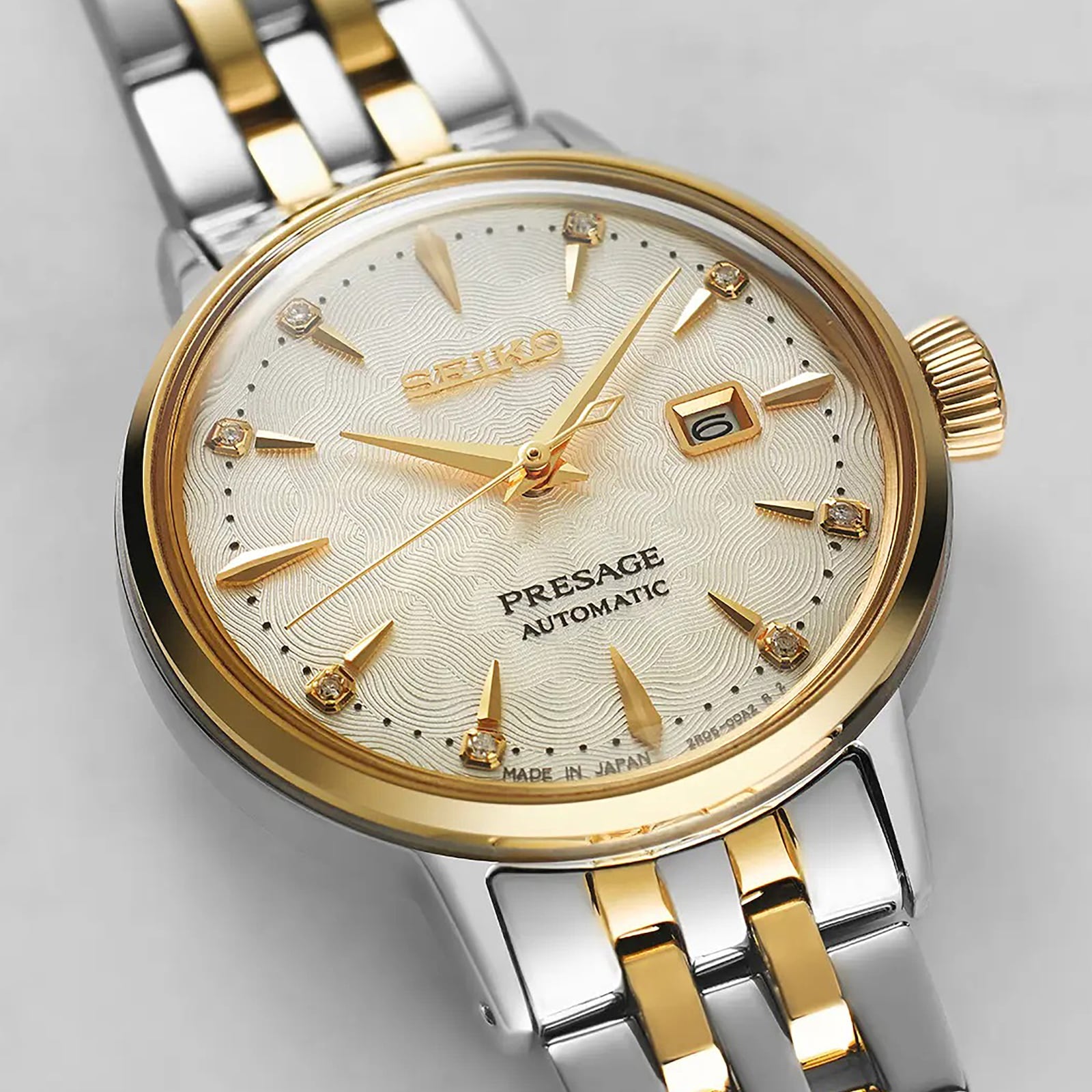 Seiko Presage Presage Cocktail Time 'White Lady' Diamond Twist Ladies ...