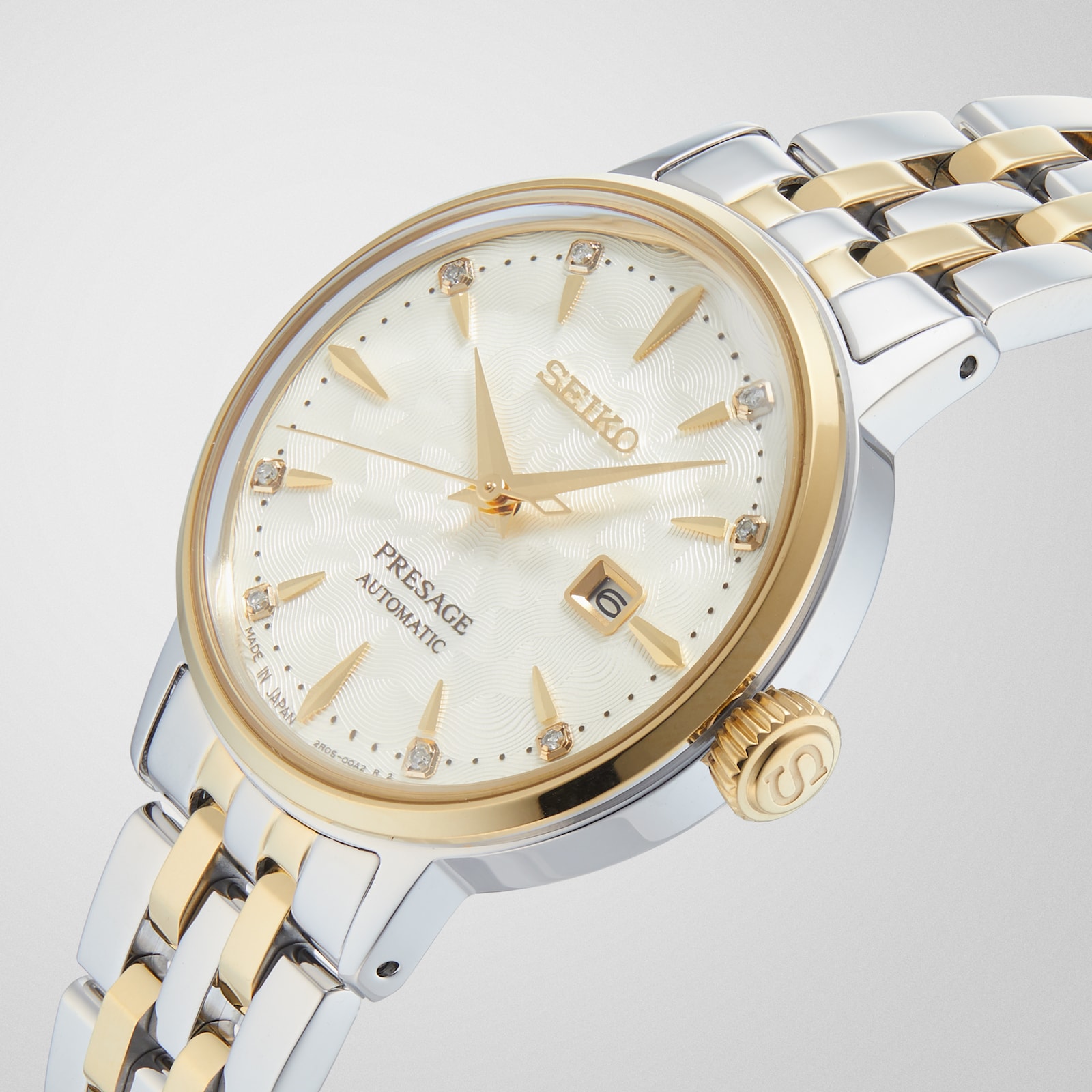 Seiko Presage Cocktail Time 'White Lady' Diamond Twist Ladies Watch ...