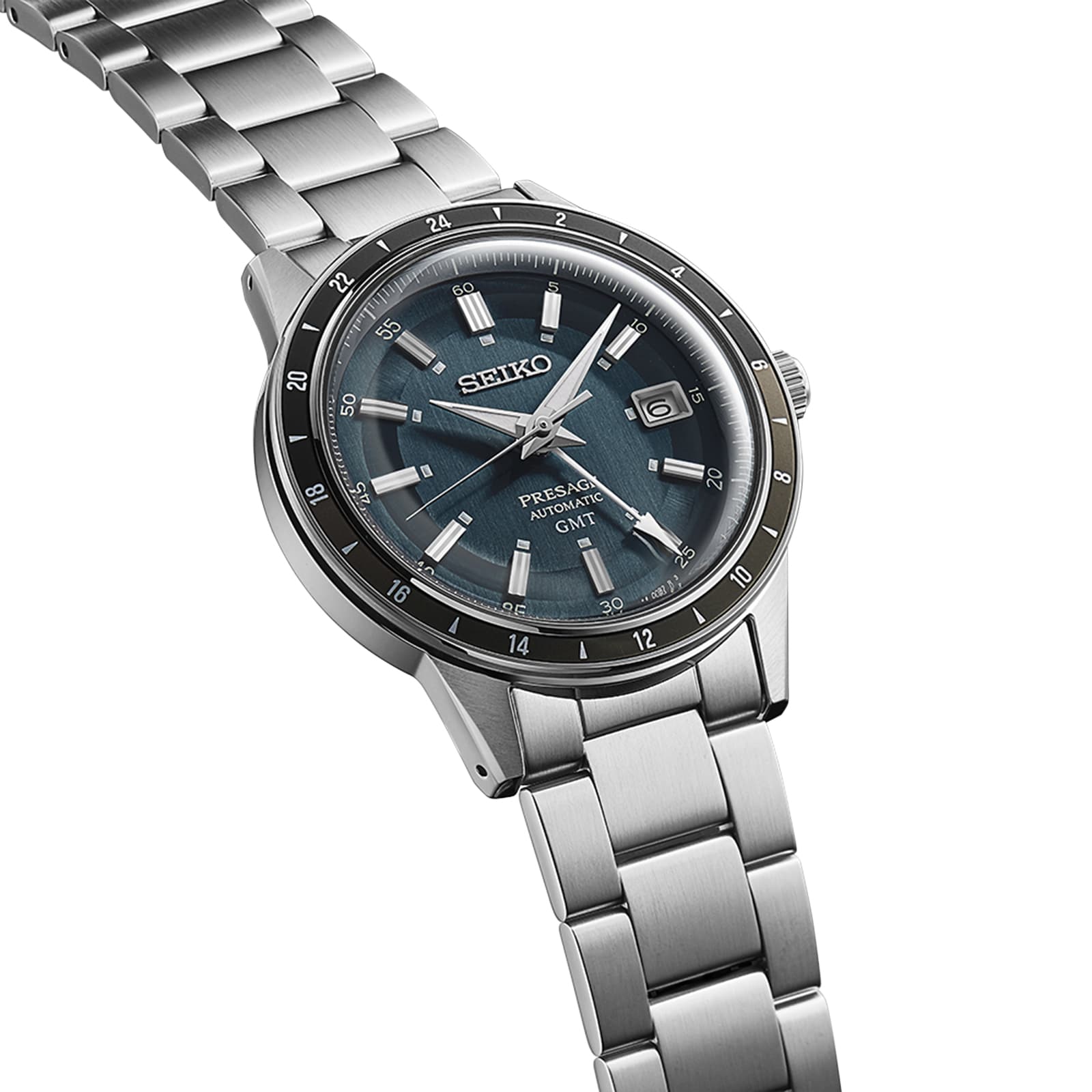 Seiko Presage Presage 'Petrol Blue' Style 60s Road Trip GMT 41mm Mens ...