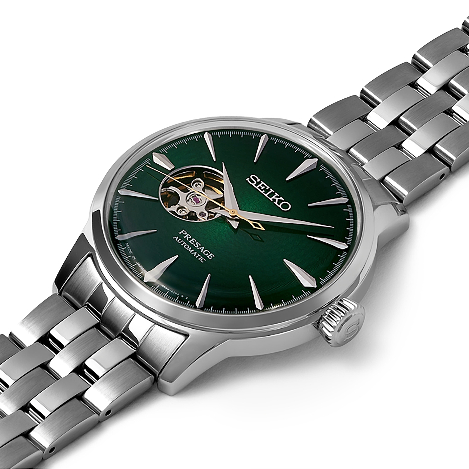 Seiko Presage Presage Cocktail Time 40.5mm Mens Watch Green SSA441J1 ...
