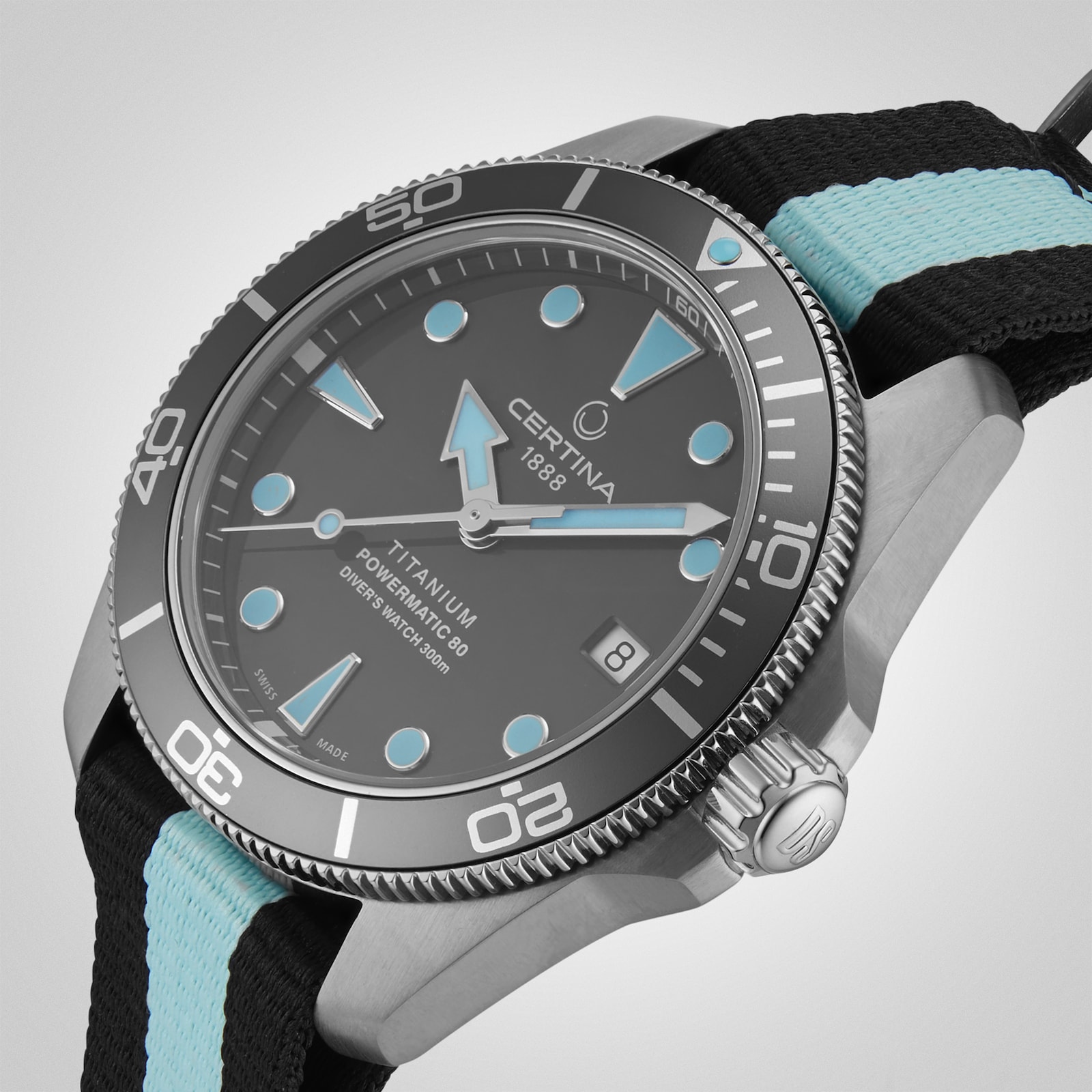 Certina DS Action Diver 38mm Mens Watch Grey C0328074808100 | Goldsmiths