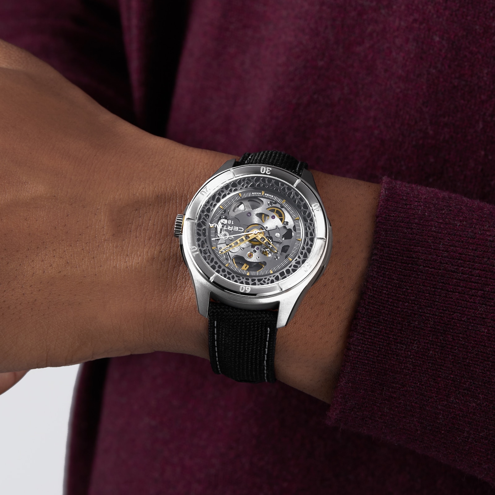 Certina DS Skeleton 42mm Mens Watch C0424075608110 | Goldsmiths